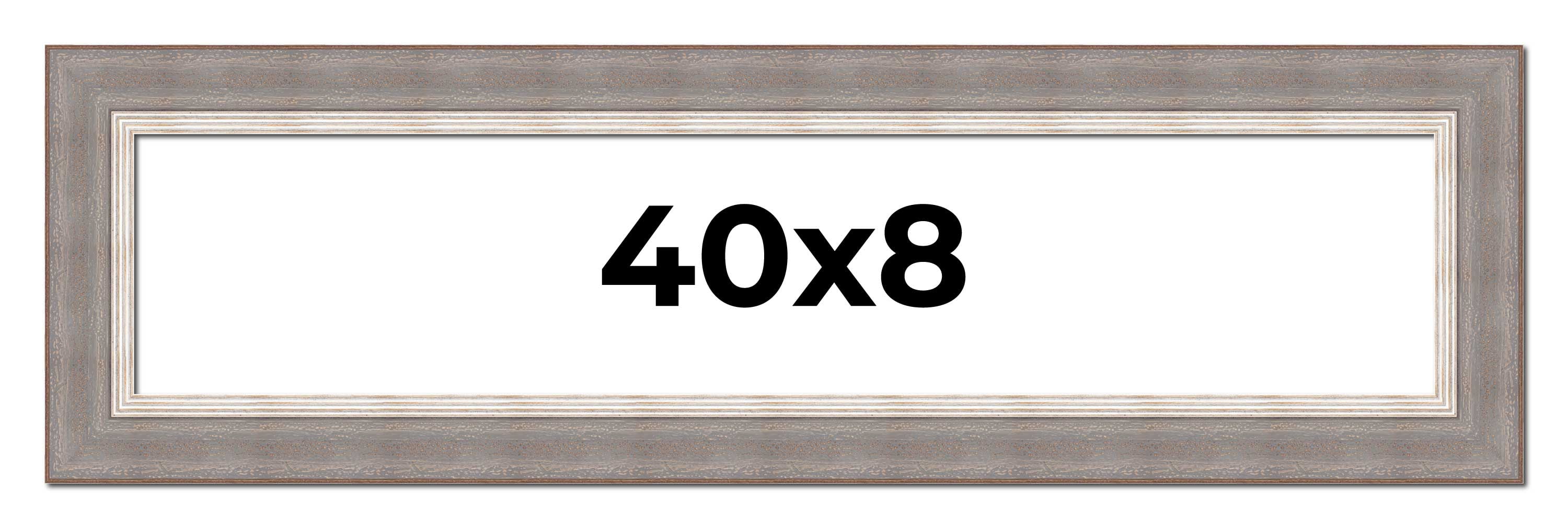 40x8 Frame Grey Real Wood Picture Frame Width 2.75 Inches | Interior ...