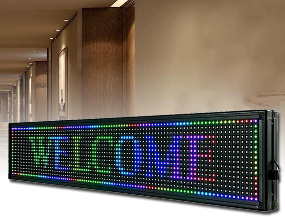 40x8" LED Sign Programmable Scrolling Message Display Board Advertising Ultra-thin Flexible ...