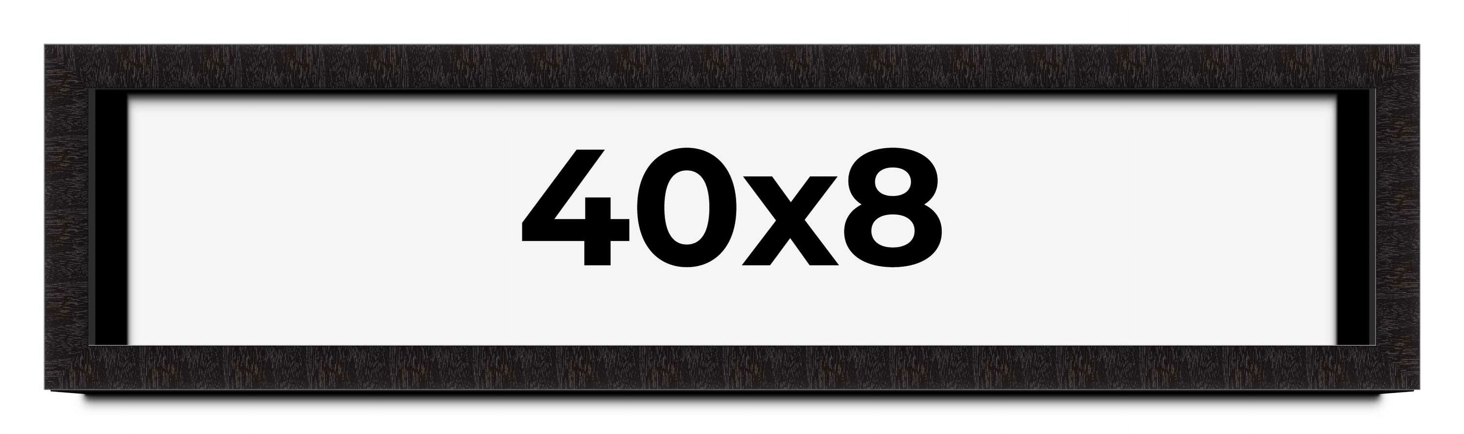 40x8 Shadow Box Black Solid Wood Display Picture Frame | 1 Inch Rabbet ...