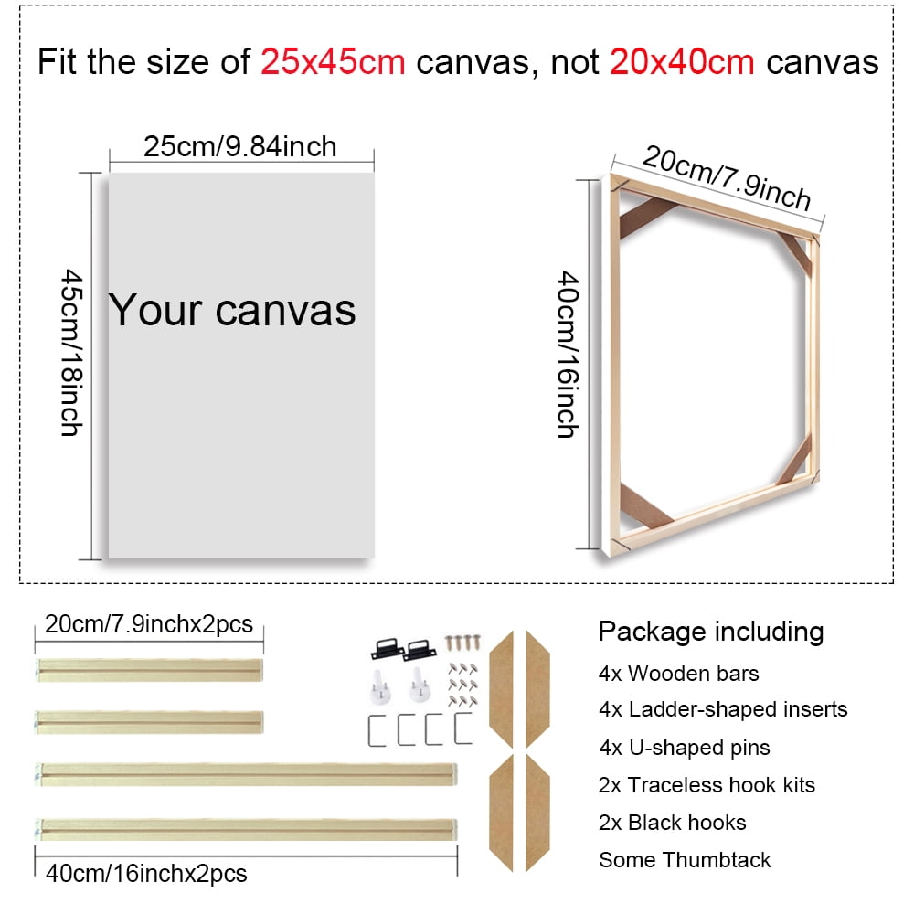 40x80 50x100 60x120cm Canvas Wood Wall Frame Canvas Frame Wooden Frames ...