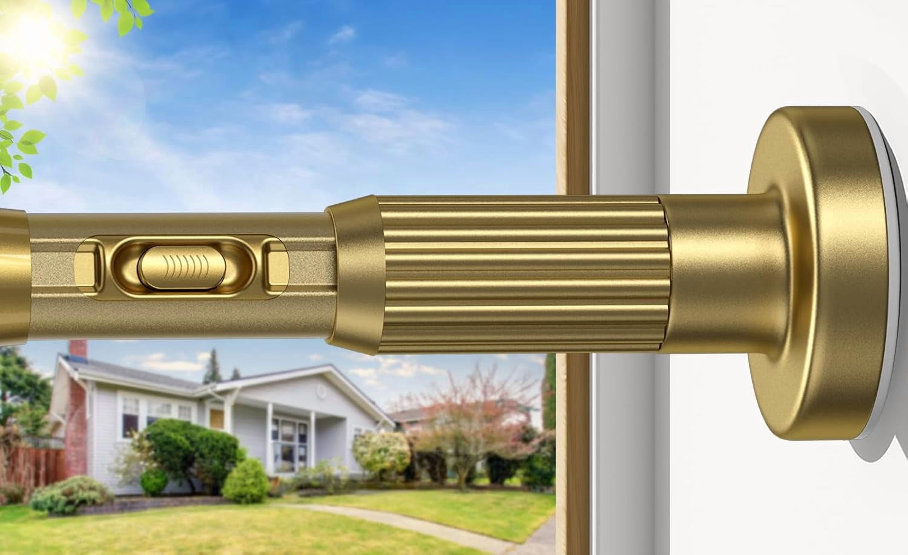 41-182 Inch Heavy Duty Gold Tension Curtain Rod - No Drilling ...
