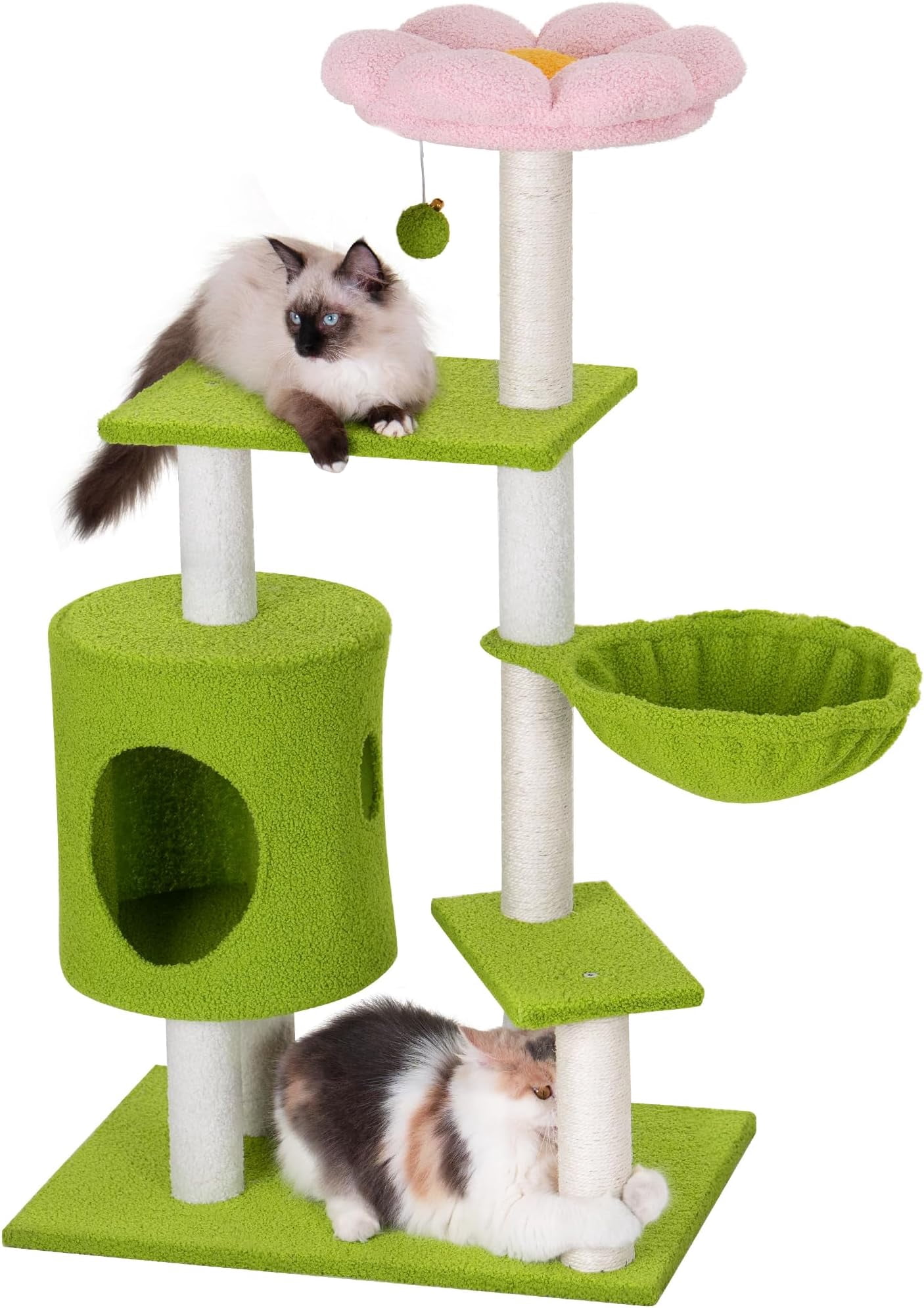 41.2'' Flower Tree with 3 Posts, Small Tower Cute for Indoor Girl ...