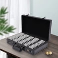 41*25*10.5cm Push Lock Coin Case 50 Compartments Aluminum Coin Slab ...