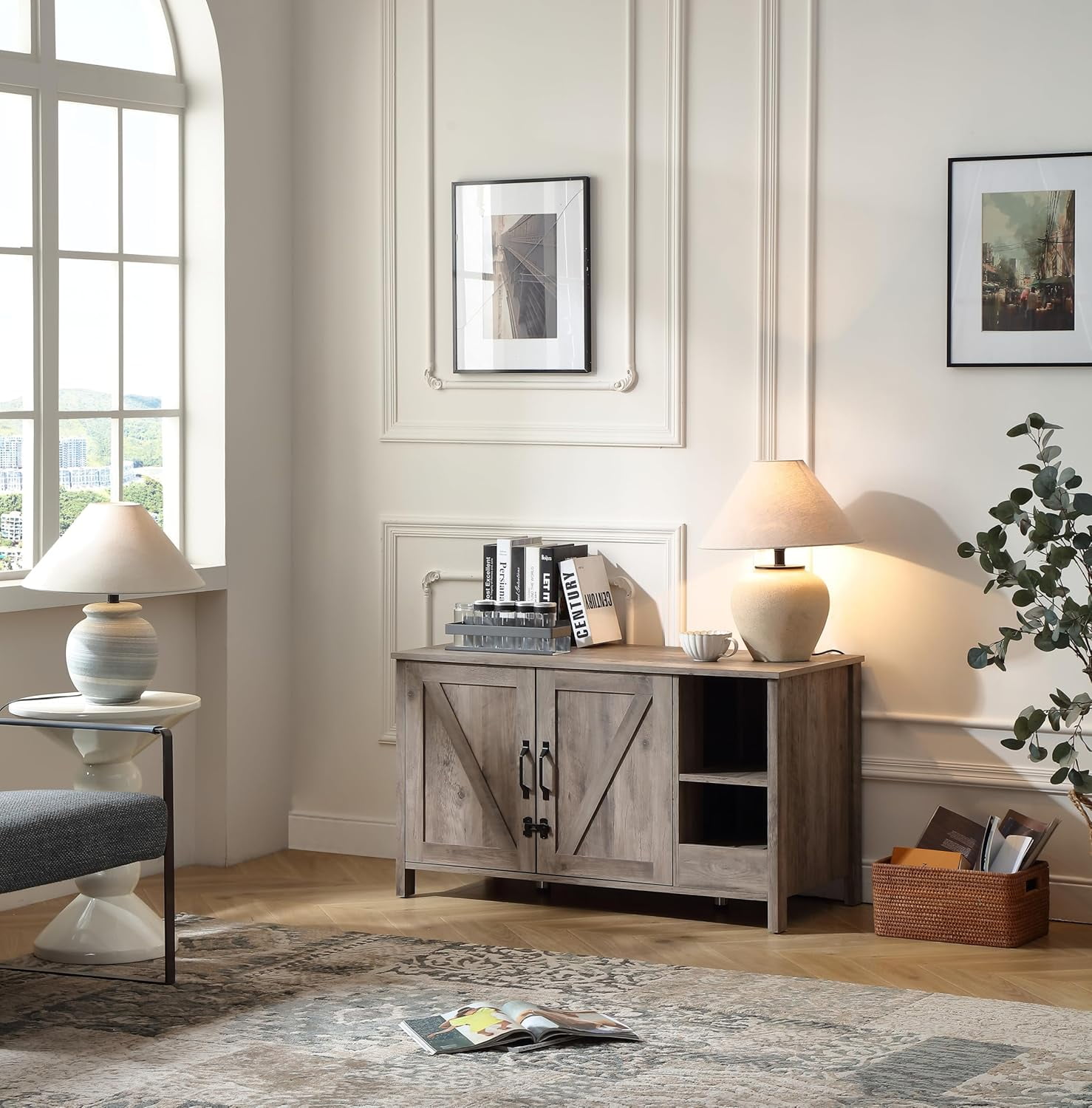 41.3'' Cat Litter Enclosure,Adjustable Shelf for Dog Proof and Storage ...