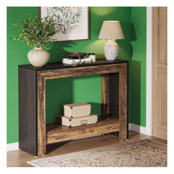 41.3" Farmhouse Console Table, Behind Sofa Table with Storage, Living ...