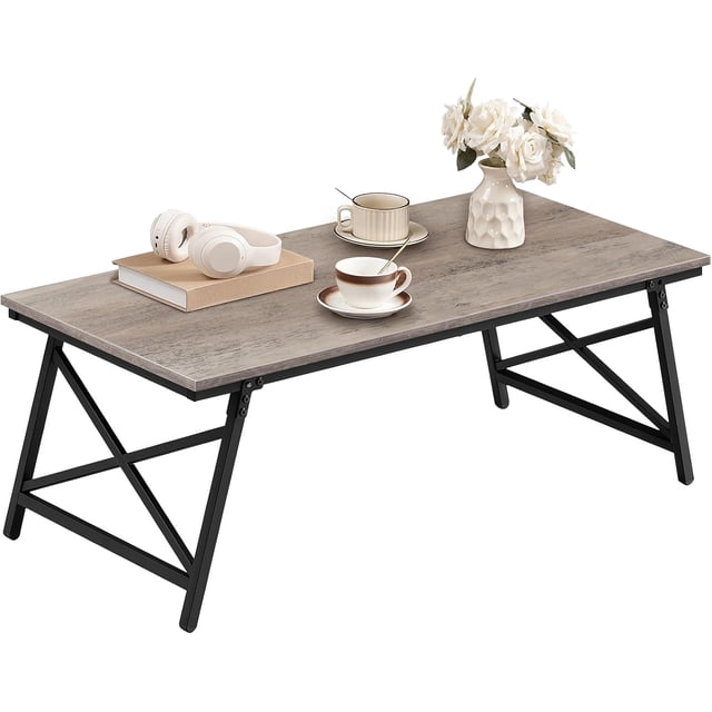 41.3" Folding Coffee Table with Safety Buckles, Low Coffee Table ...