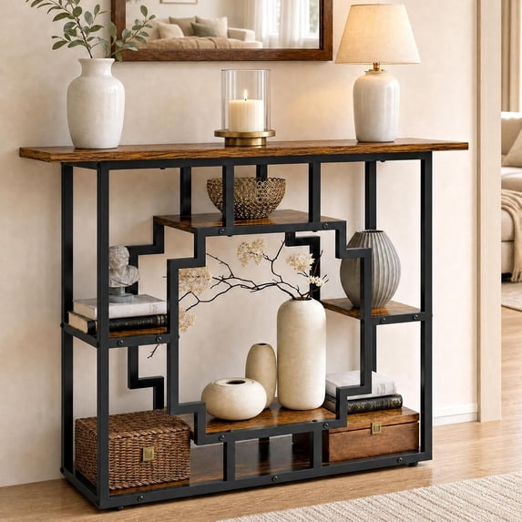 41.3 Inch Entryway Table, Narrow Console Table Behind Couch, Accent ...