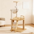 41.3" Wooden Cat Tree,Extra Large - Modern Aesthetic Wood Tower With ...