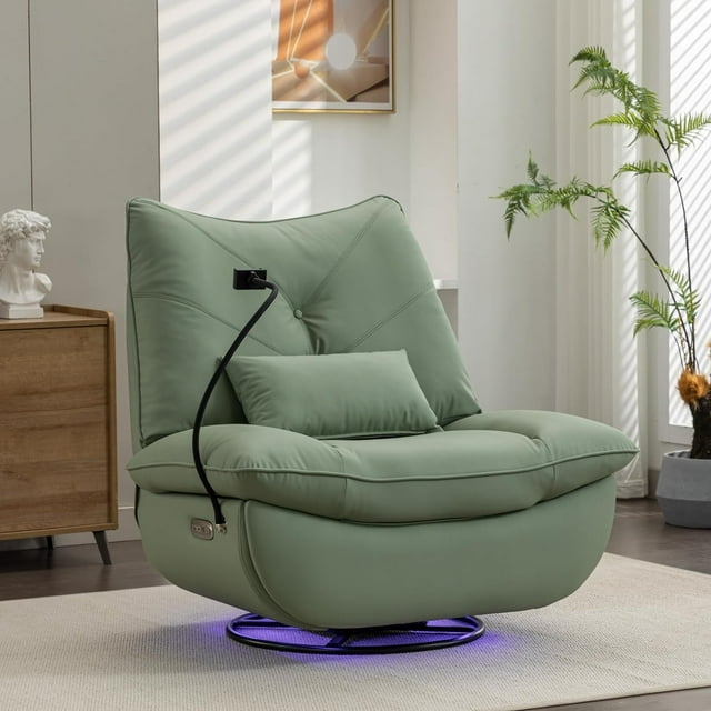 41.33'' Oversized Electric Rocker Recliner, 270° Swivel Power Glider ...