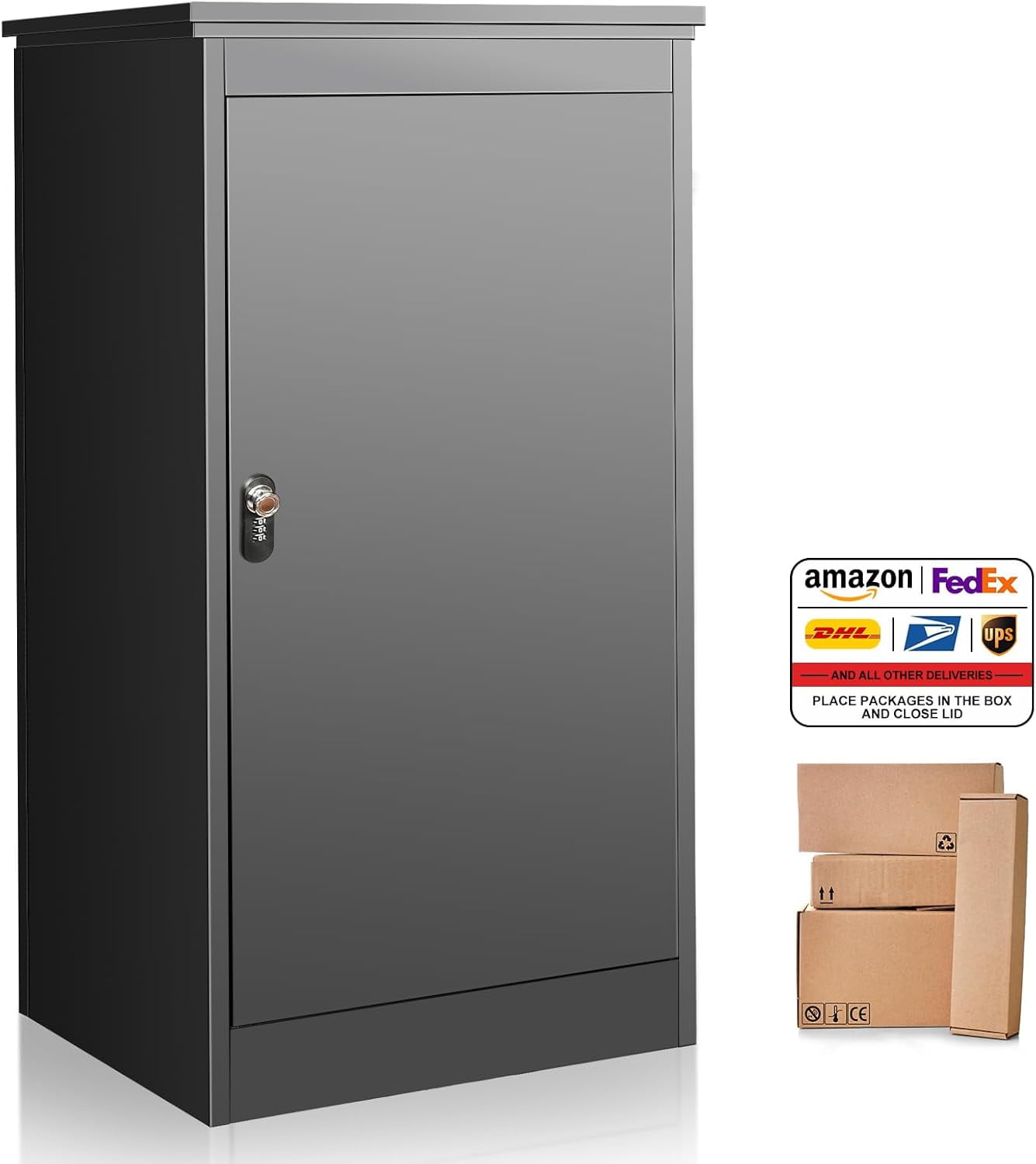 41.3IN Package Delivery Boxes for Outside, Ultra Large Mailbox for ...