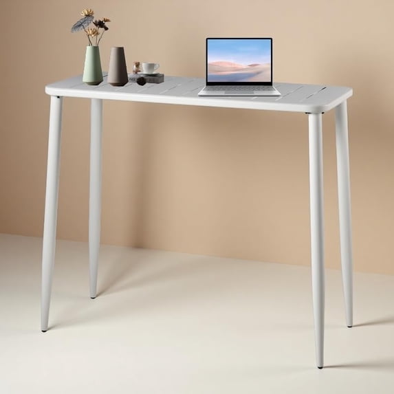 41.3inch Height Modern Patio Table Narrow Long Table for 4-5 People ...