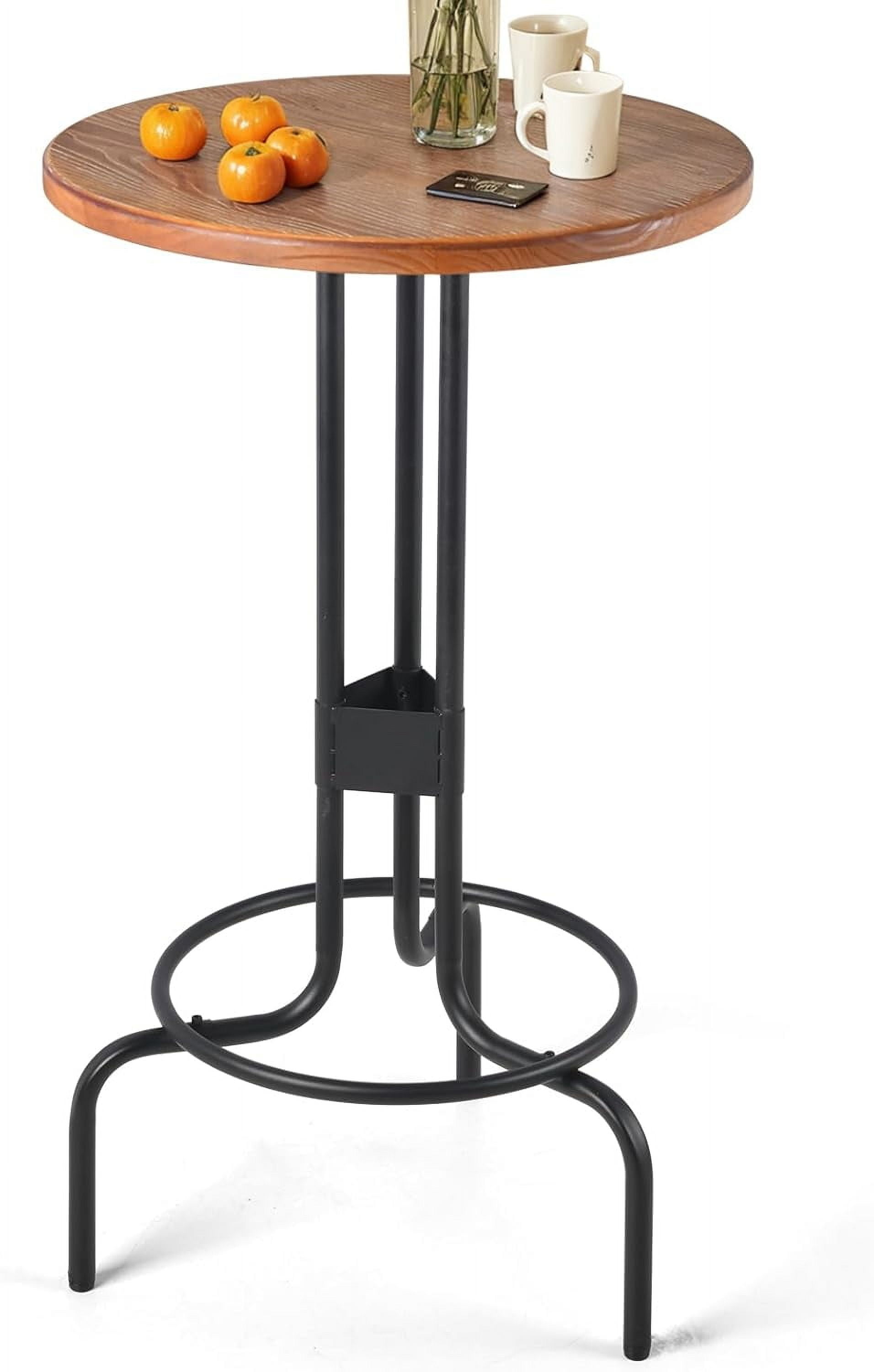 41.3inch Height Small Bistro Table for Living Room Vintage Style Round ...
