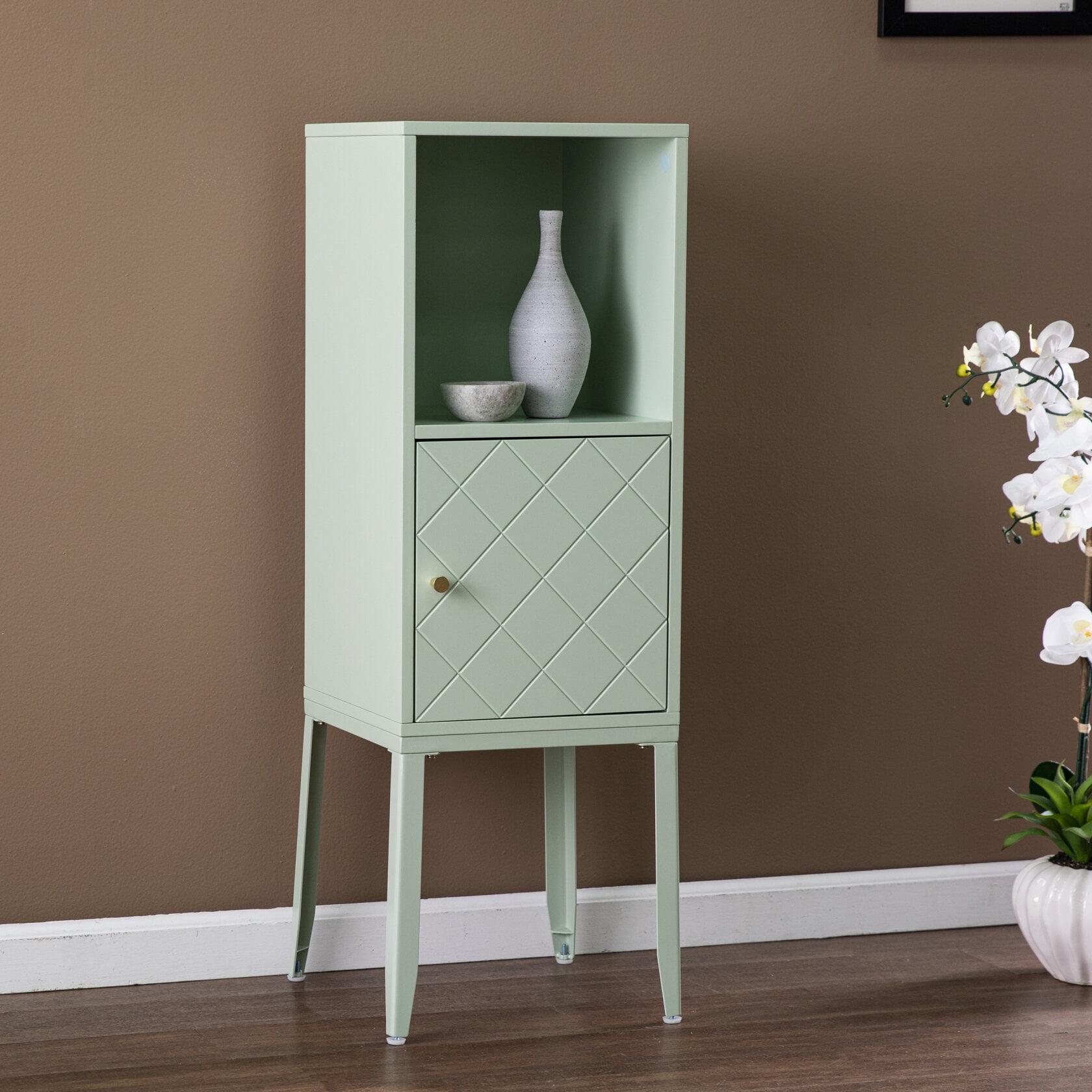 41.5" Tall Storage Cabinet, 2 Tier Free-Standing Storage Cabinets with ...