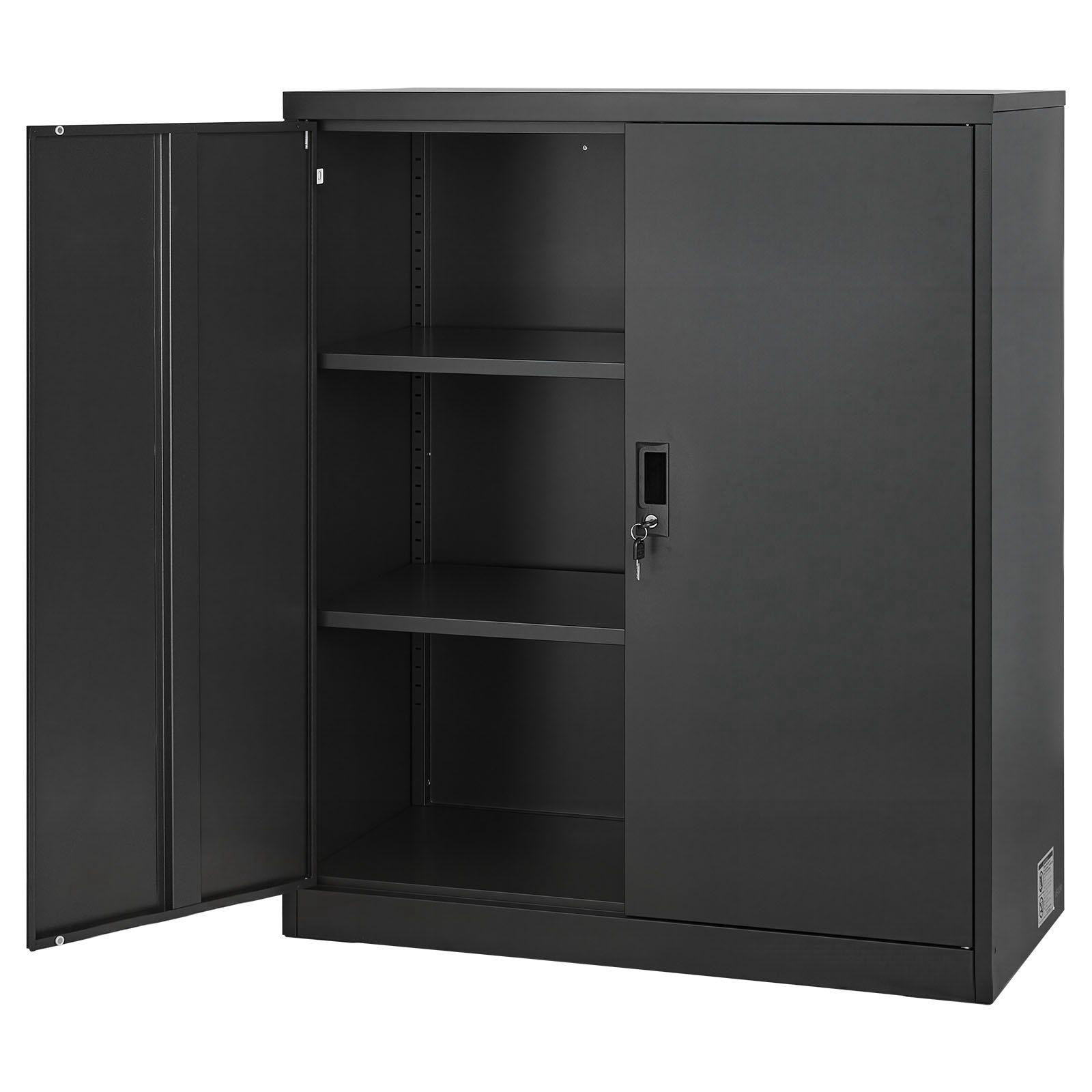 41.7 Inch Steel Garage Locker with 2 Adjustable Shelves 2 Magnetic ...
