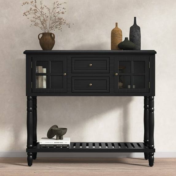 41.7"Mid Century Minimal Assembly Console Table with Storage Function ...