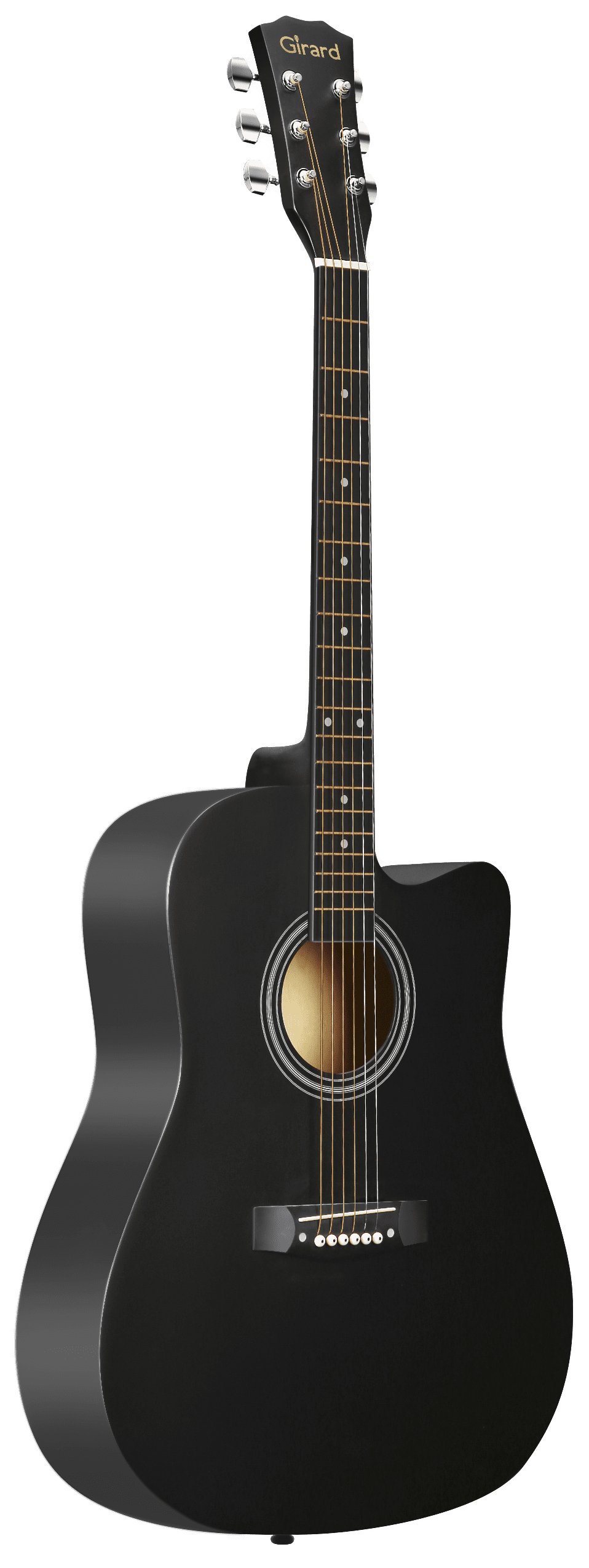 41" Acoustic Guitar, Cutaway Body Style, Black - Walmart.com