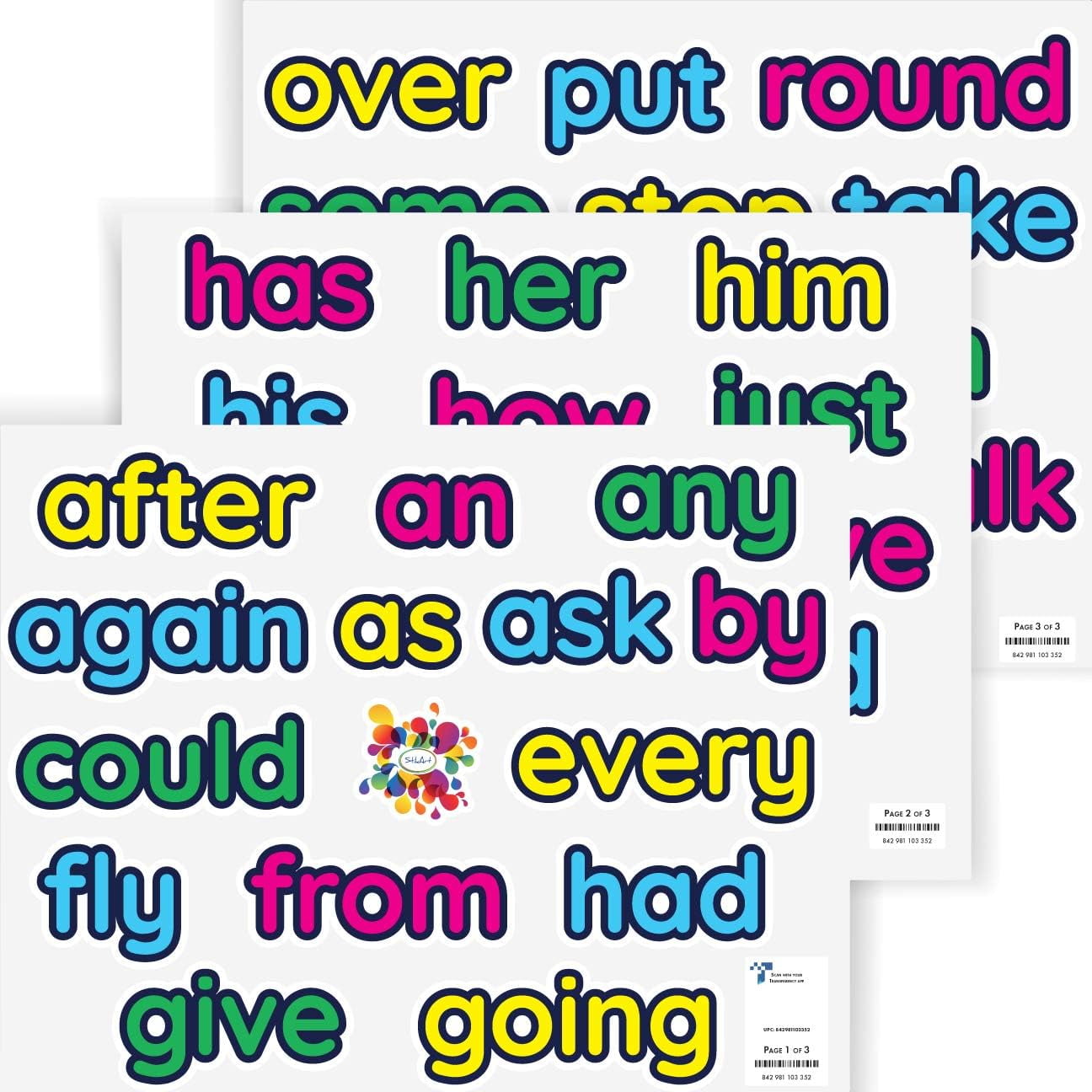 41 Dolch Sight Words Wall Decals (First Grade List) - Walmart.com