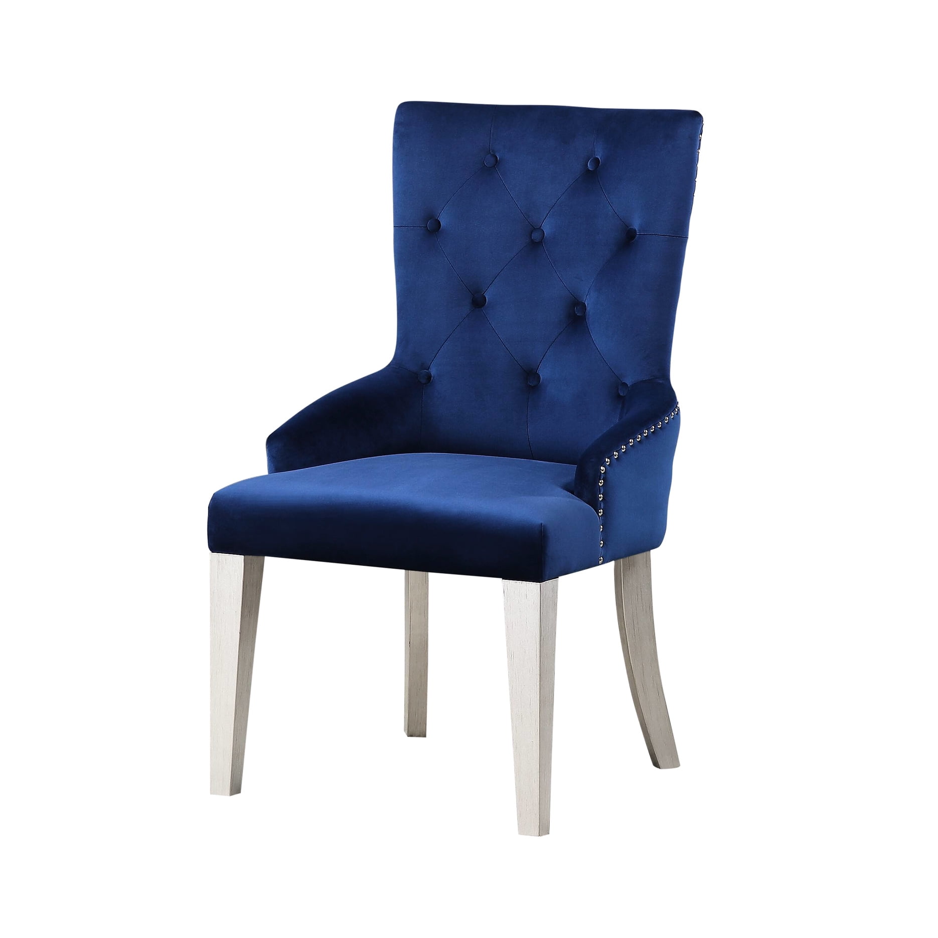 41" High Blue Side Chair For Modern Dining - Back With Design Antique ...
