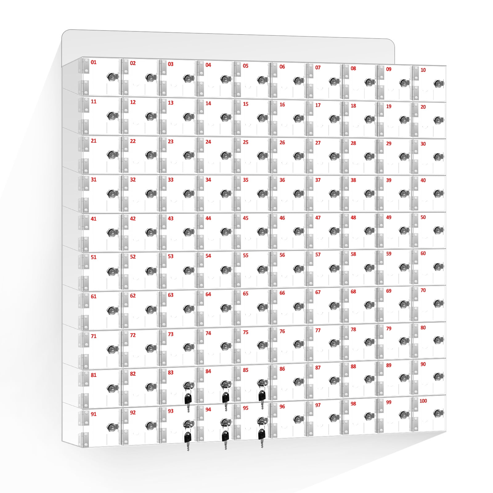 41 In x 7.2 In x 41 In Acrylic Cell Phone Storage Locker 100 Slots ...