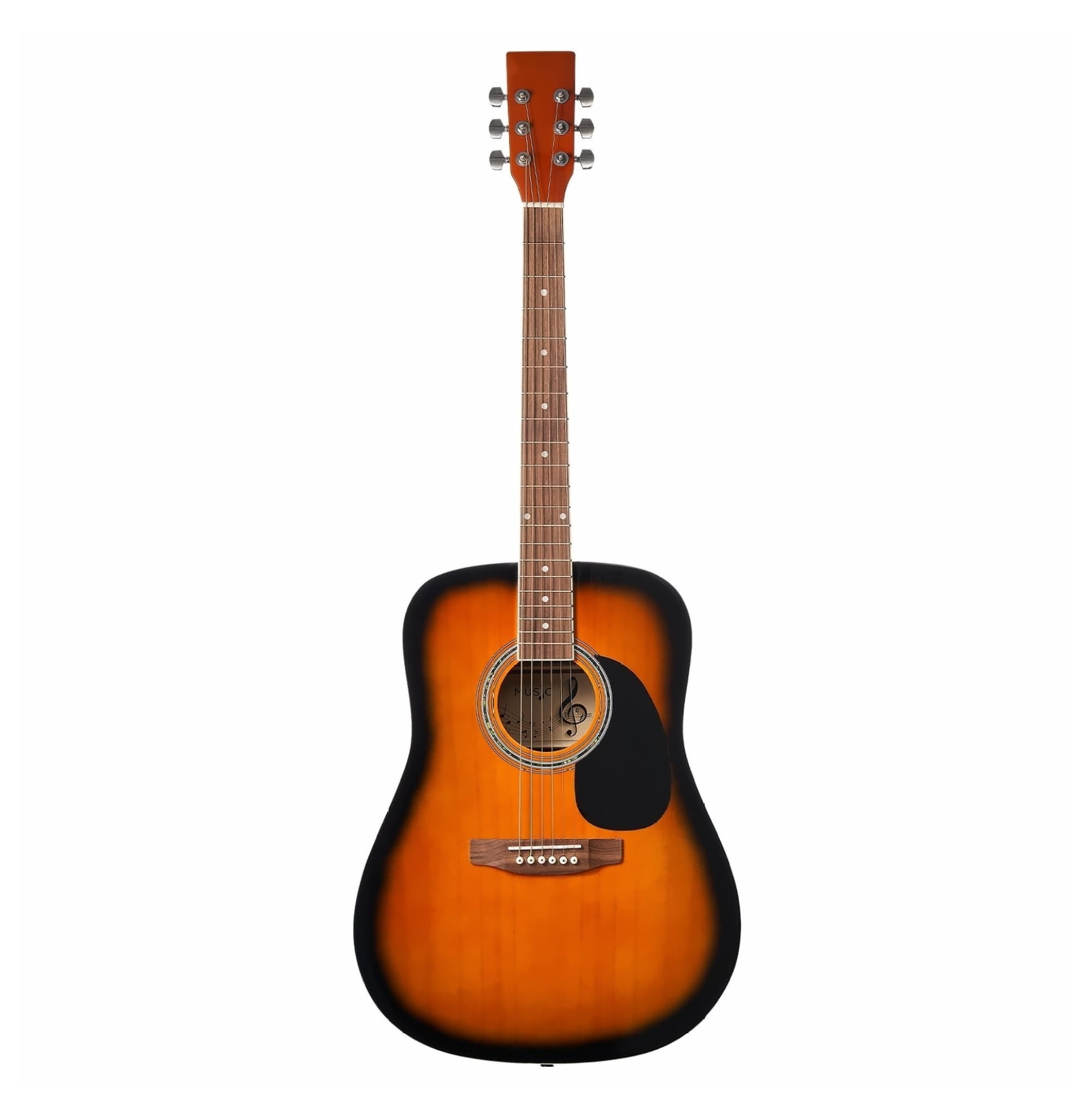 41 Inch Dreadnought Acoustic Guitar Beginner Bundle - Sunburst, Gig Bag ...