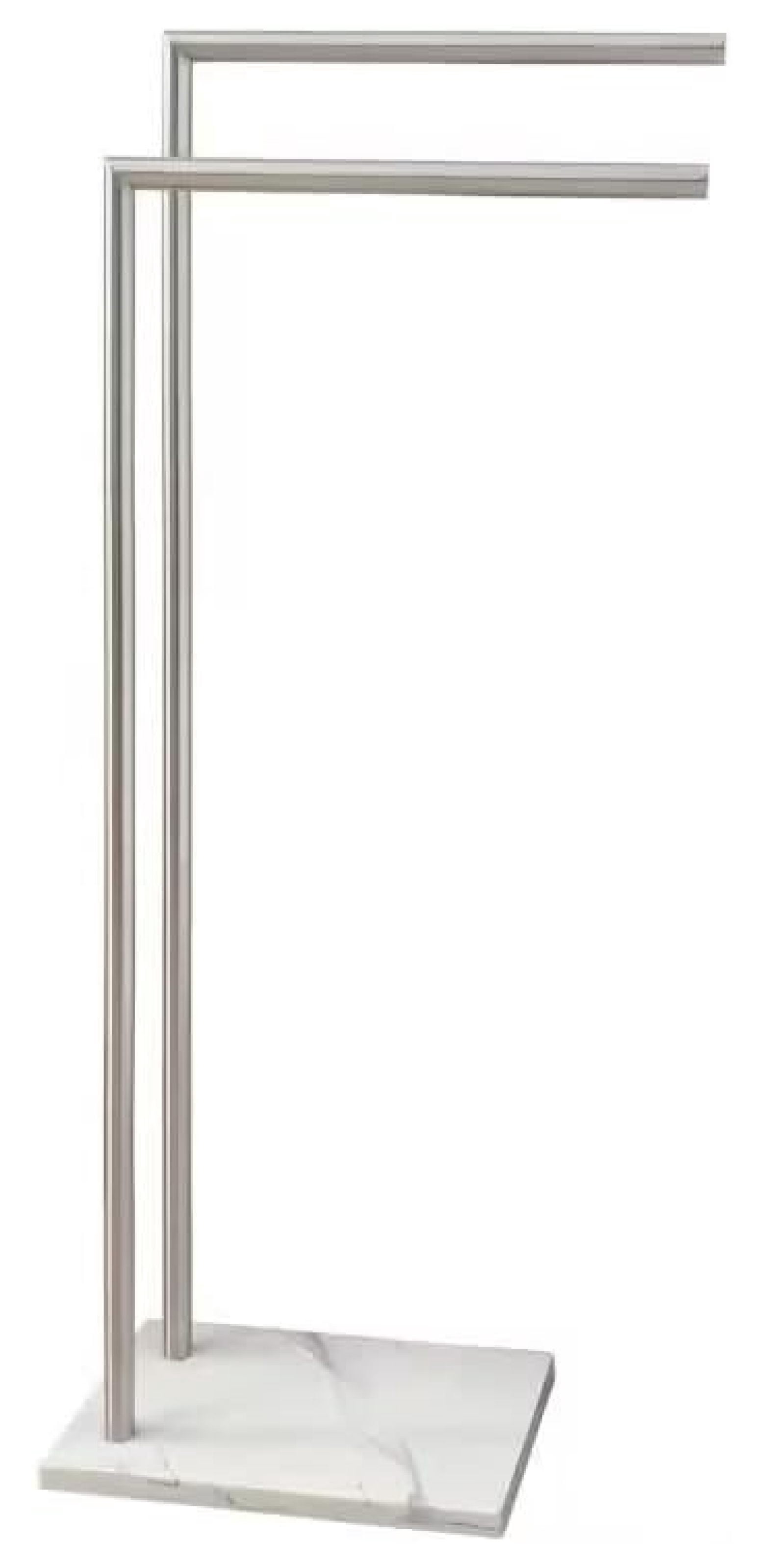 41 Inch Standing Towel Rack, Double L-Shape Bathroom Towel Holder with ...