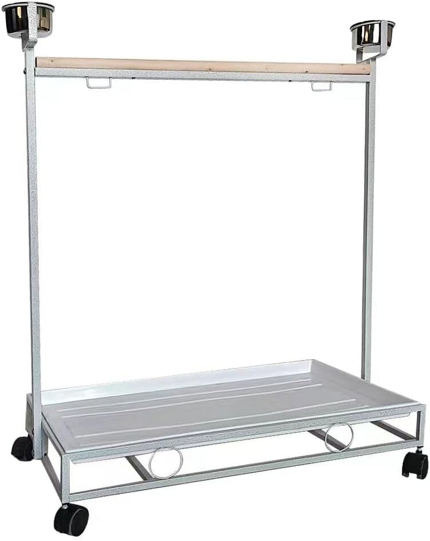 41" Large Cockatoo Parrot Bird Play Stand Gym Play Ground Rolling Stand ...