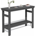 41" Outdoor Bar Table with 1.6" Umbrella Hole, HDPE Patio Bar Counter ...