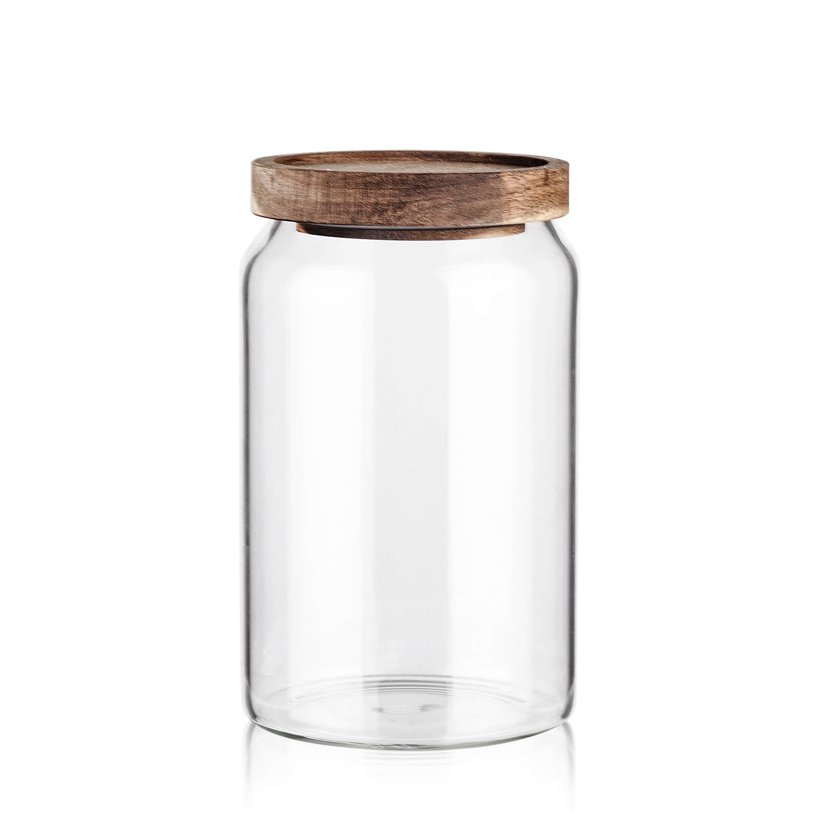 Labina Glass 41 Oz Borosilicate Glass Food Storage Jar, Airtight Wooden ...
