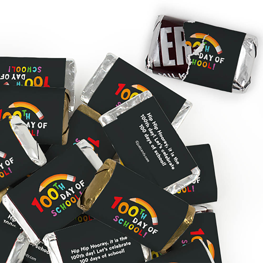 34 Pcs 100th Day of School Candy Party Favors Hershey's Miniatures ...