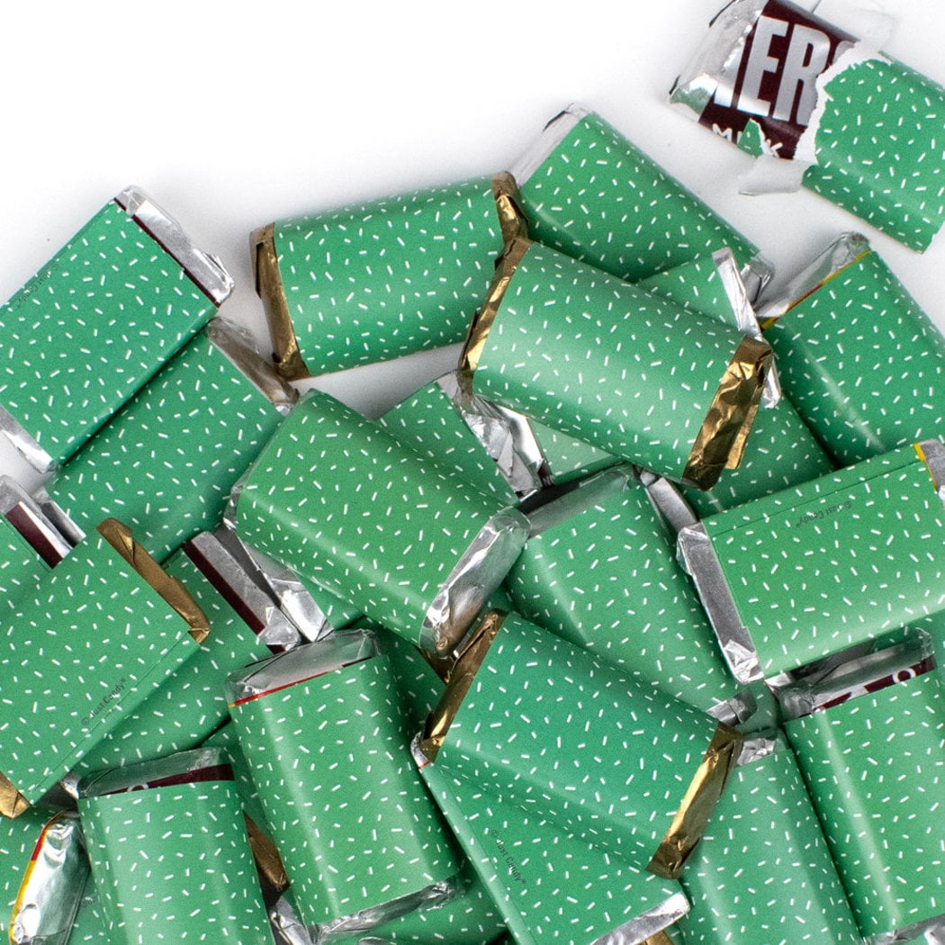 34 Pcs Green Candy Party Favors Hershey's Miniatures Chocolate ...