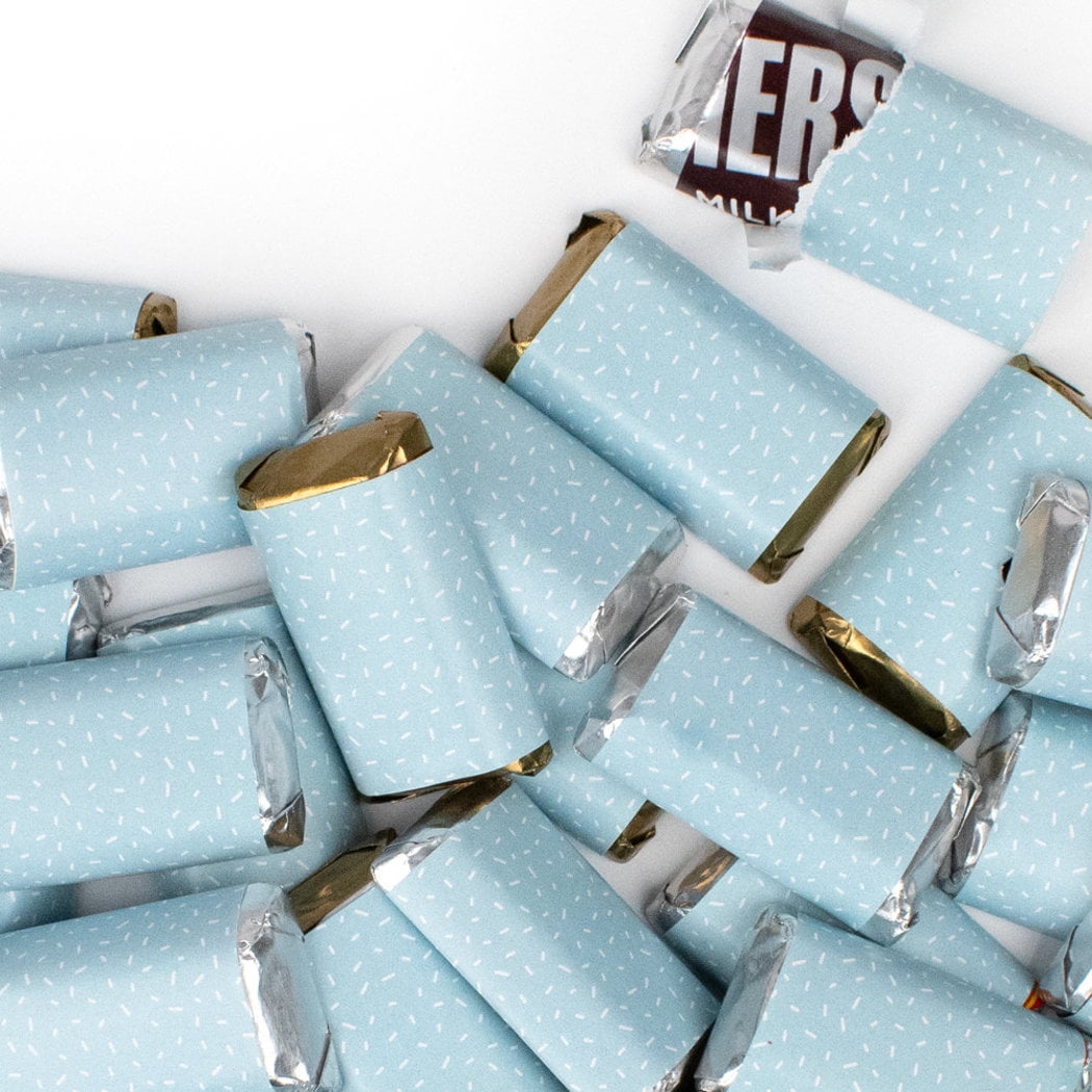 34 Pcs Light Blue Candy Party Favors Hershey's Miniatures Chocolate ...