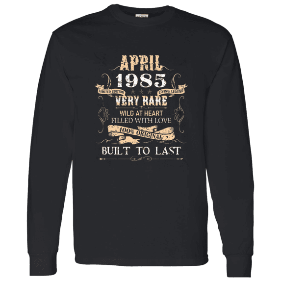41 Years Old 41St Birthday Legend Vintage April 1985 Bday Long Sleeve ...