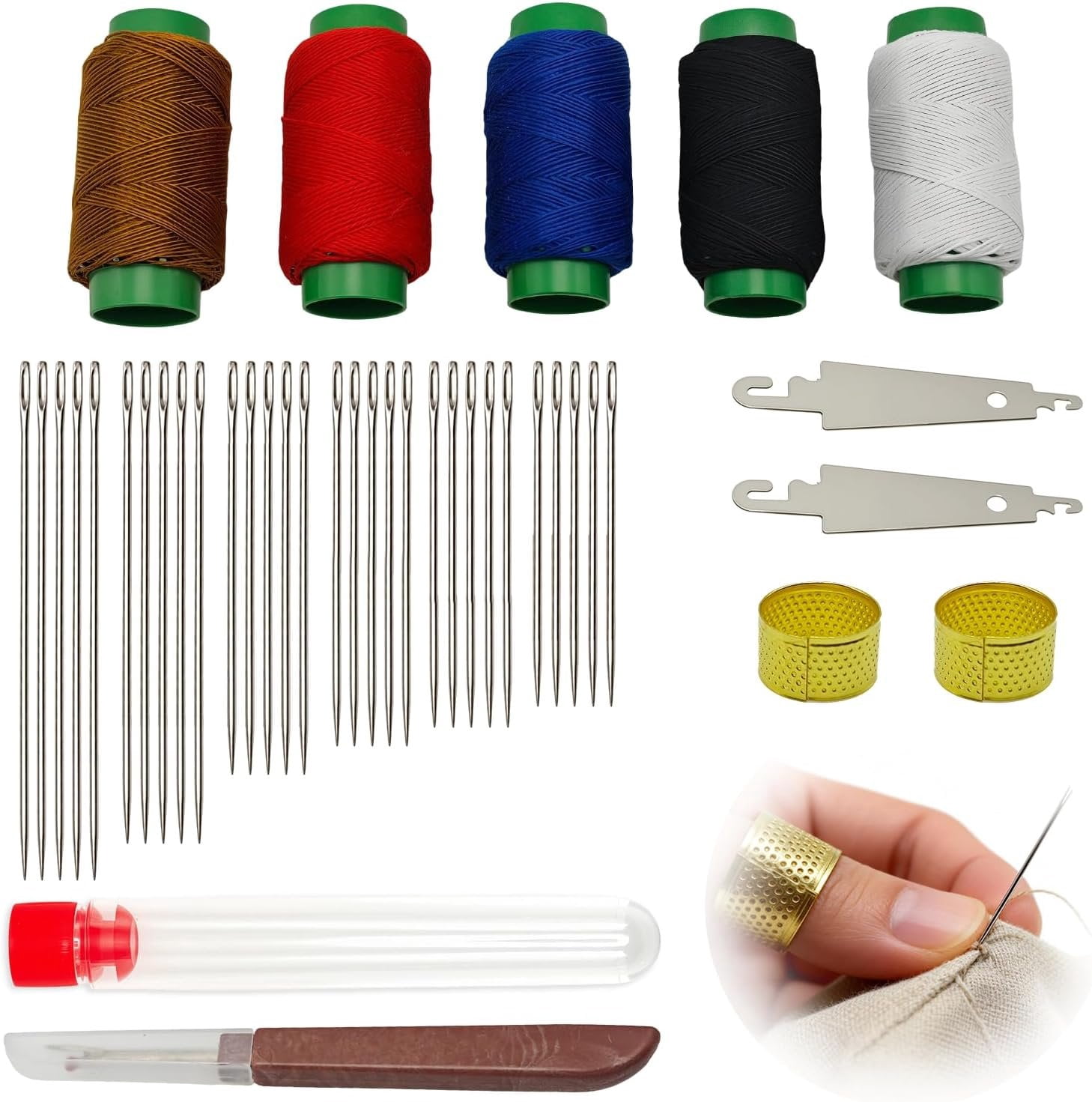 41 count Big Eye Steel Sewing Kit,Stainless Steel Sewing for Hand ...