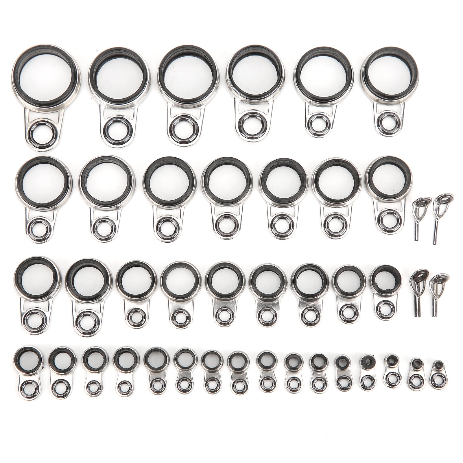 41 in 1 Set Universal Rock Casting Tackle Fishing Rod Guides Line Rings ...