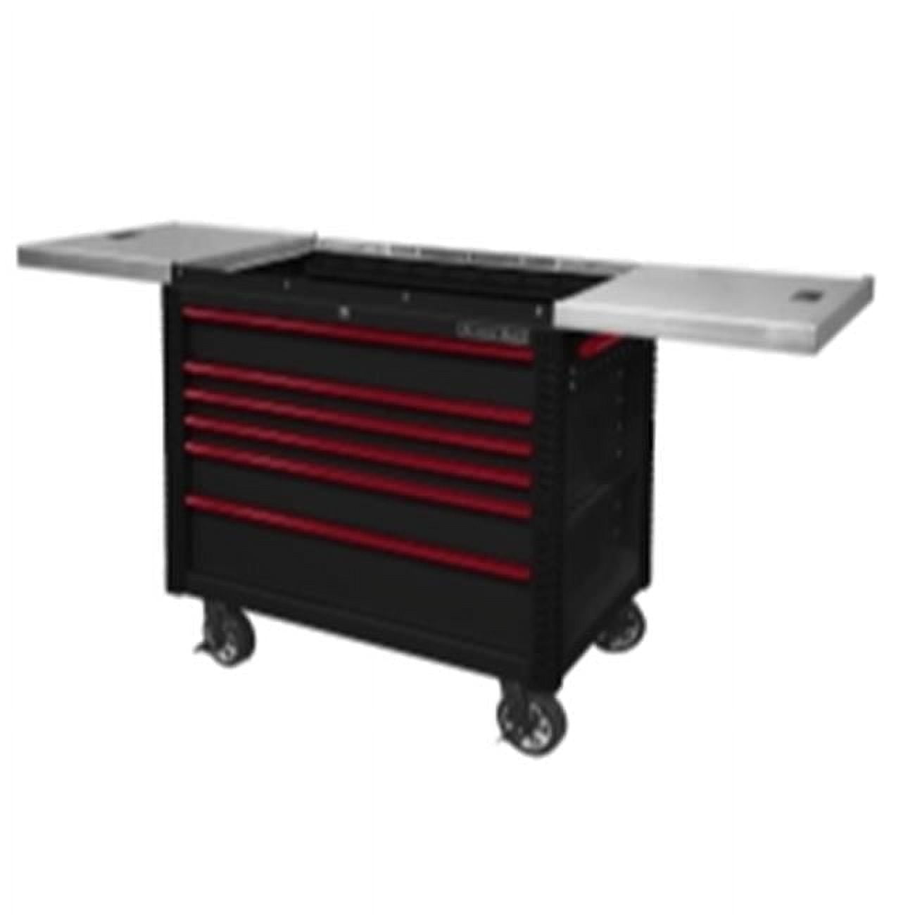 41 in. 6 Drawer Slide Top Tool Cart - Red - Walmart.com