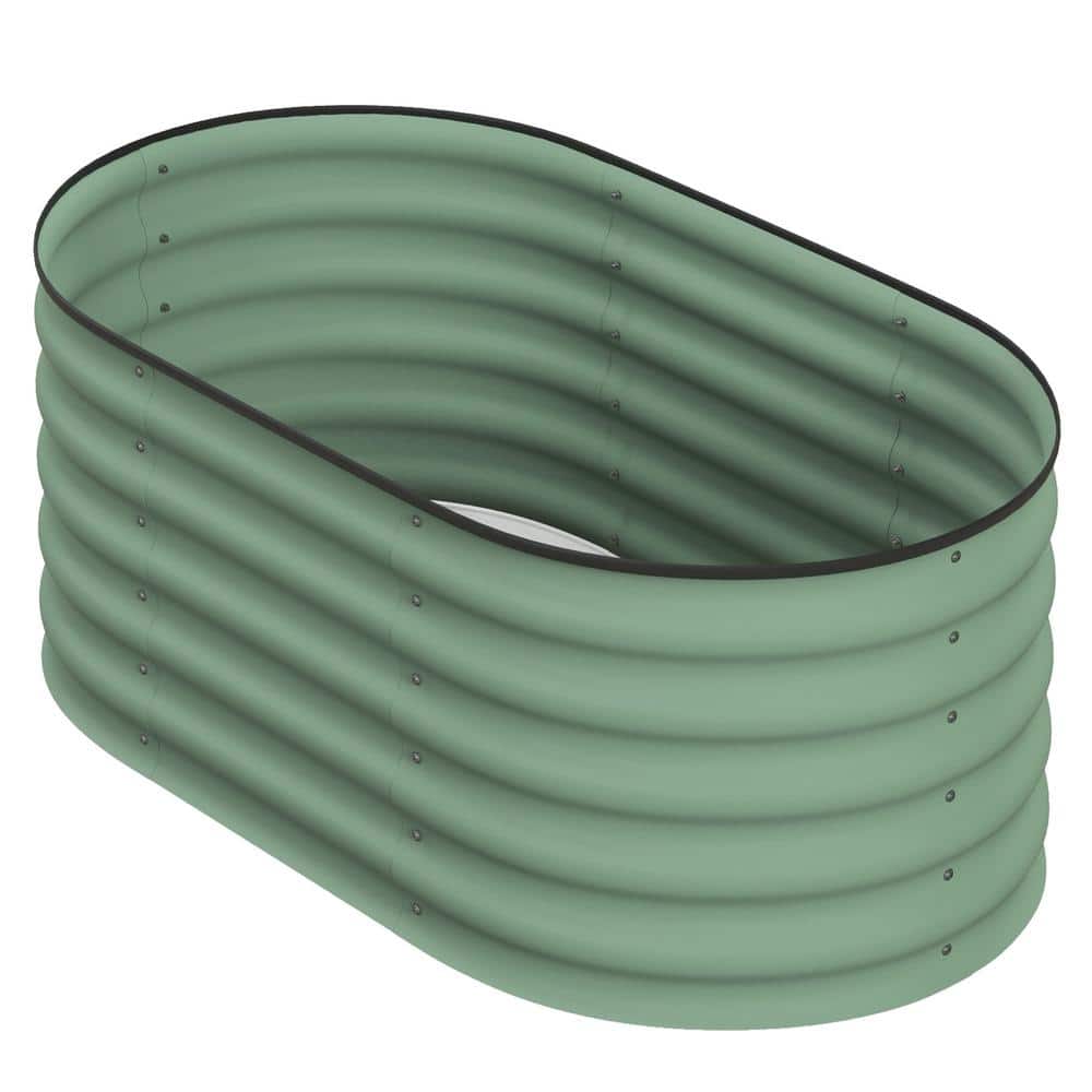41 in. x 24 in. x 17 in. Galvanized Steel Raised Bed Outdoor Garden ...