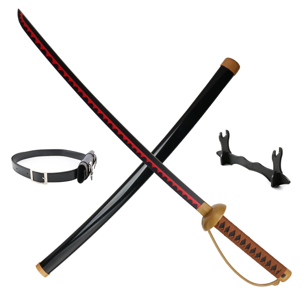 41 inches Anime Bamboo Wooden Roger Sword with Black Belt and Holder ...
