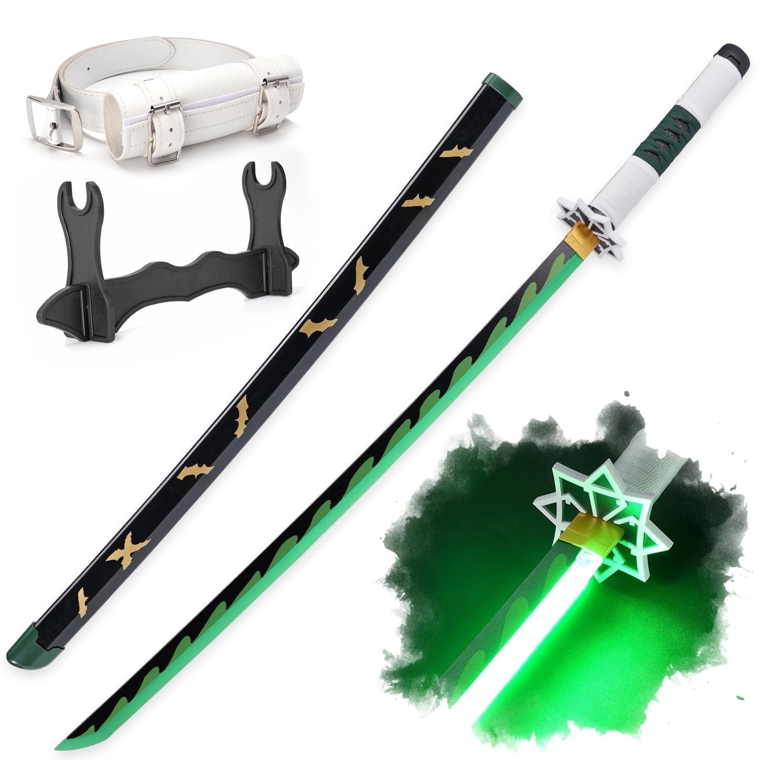 41 inches Anime LED Demon Slayer Sword Shinazugawa Sanemi with White ...