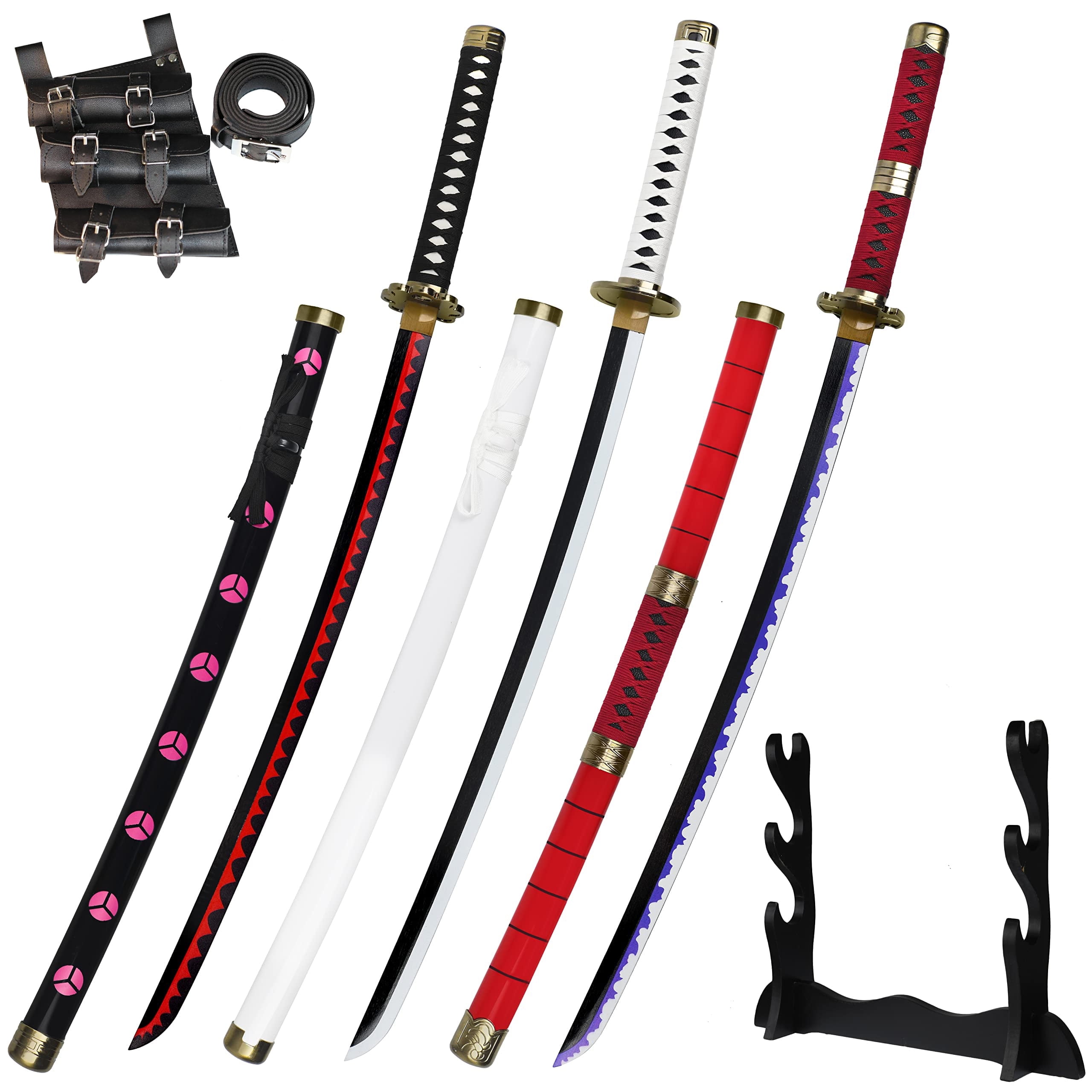 41 inches Roronoa Zoro Sword Set with Belt and Holder, Wado Ichimonji ...