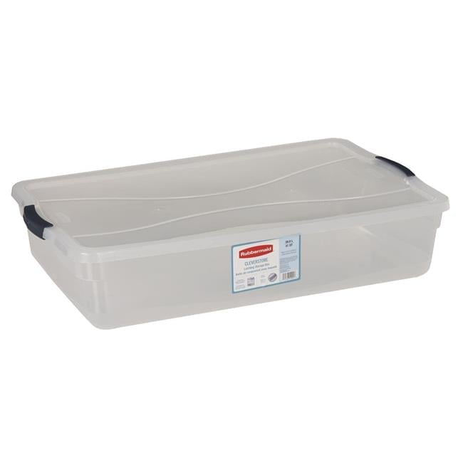 41 qt. Clever Store Basic Latch Container with Clear Lid, Clear ...