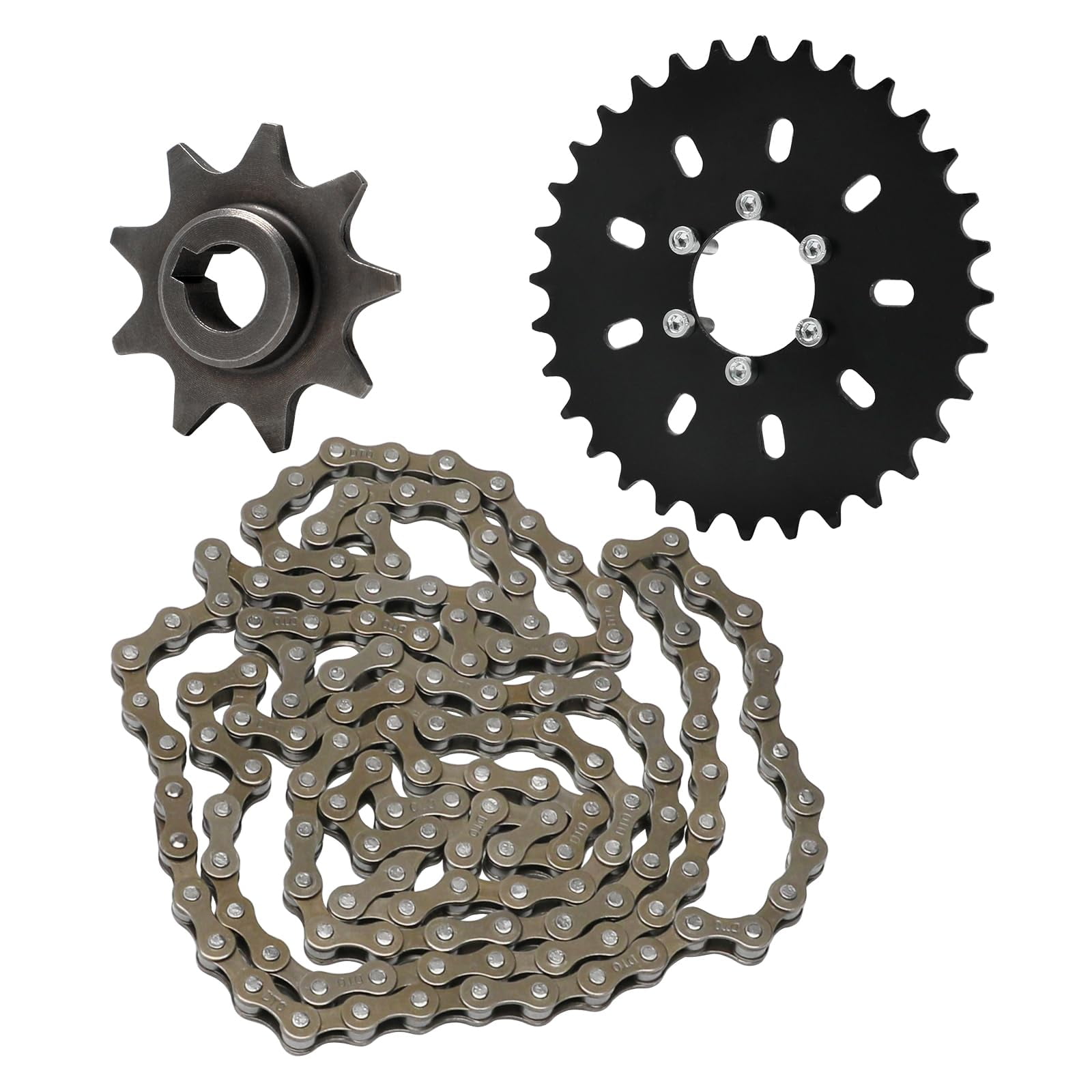 410 32T Rear Sprocket 36mm + 140 Links 410 Chain + 9T Motor Sprocket ...