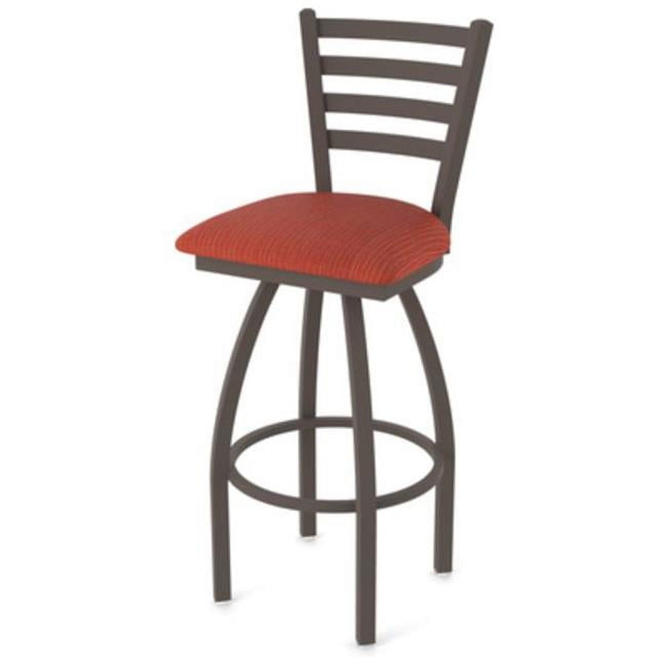 410 Jackie 25 in. Swivel Counter Stool, Bronze & Graph Poppy Seat ...