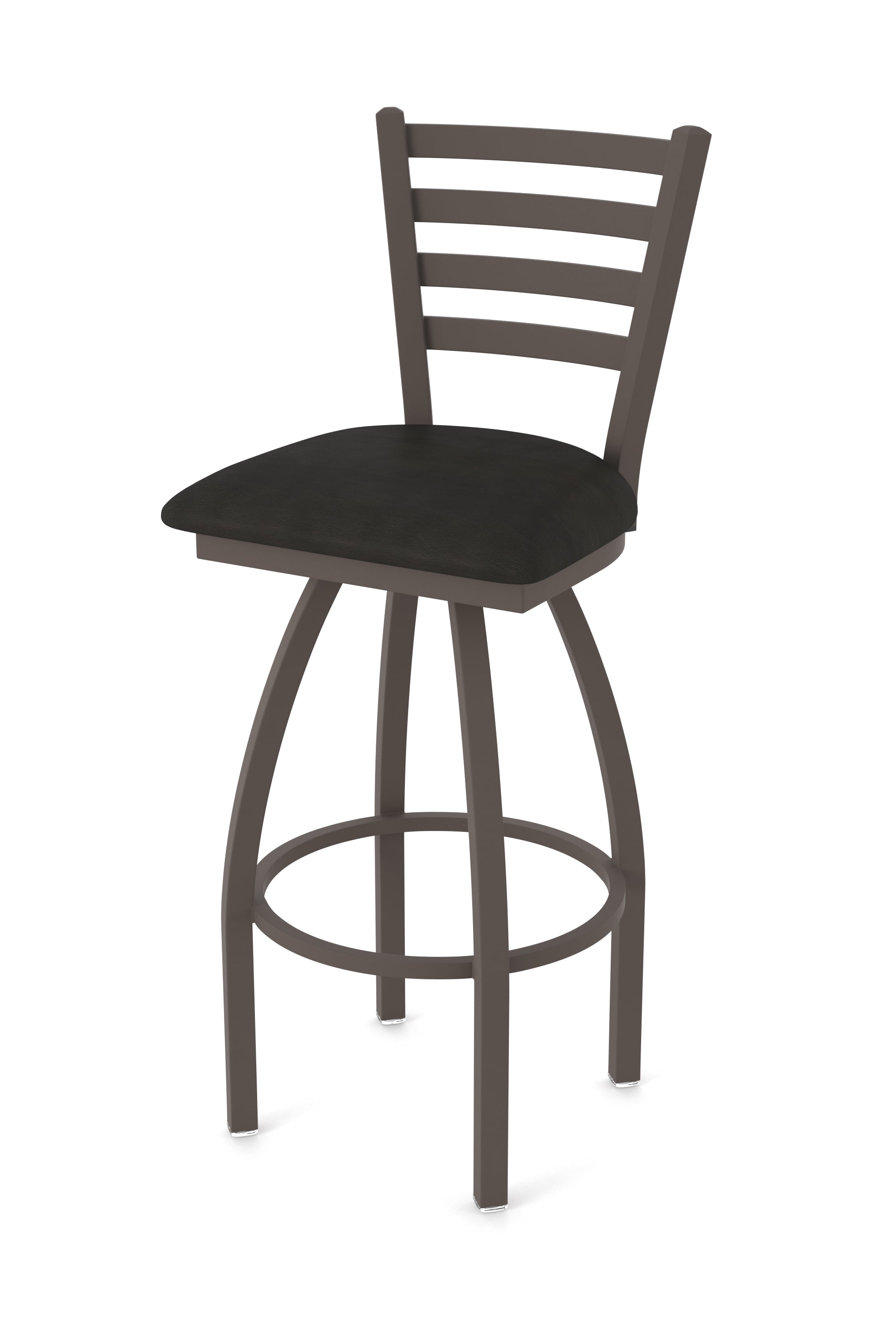 410 Jackie 30" Swivel Bar Stool with Bronze Finish and Canter Espresso ...