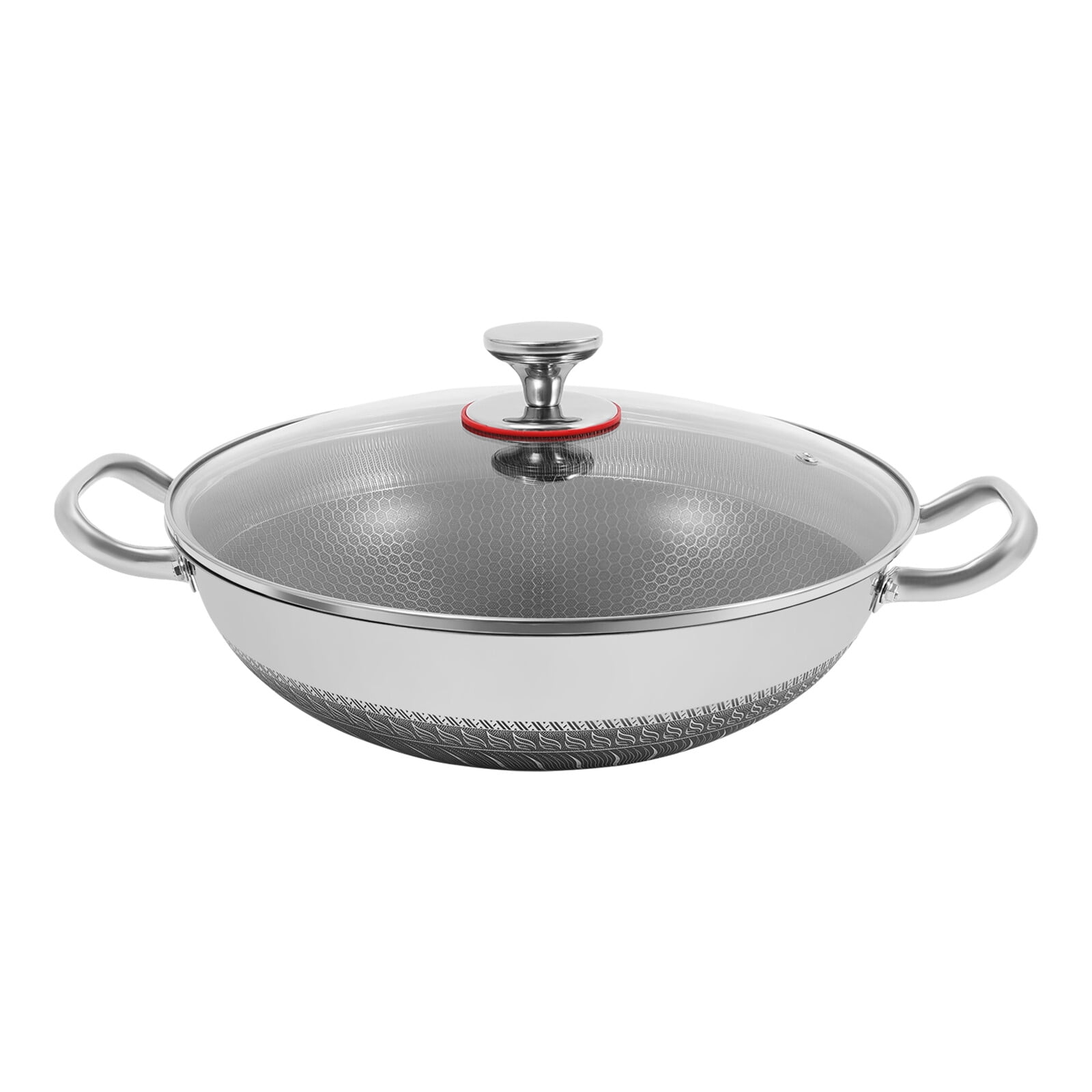 410 Stainless Steel Pan, Cooking Pan, Frying Pan with Lid for 3-4 ...