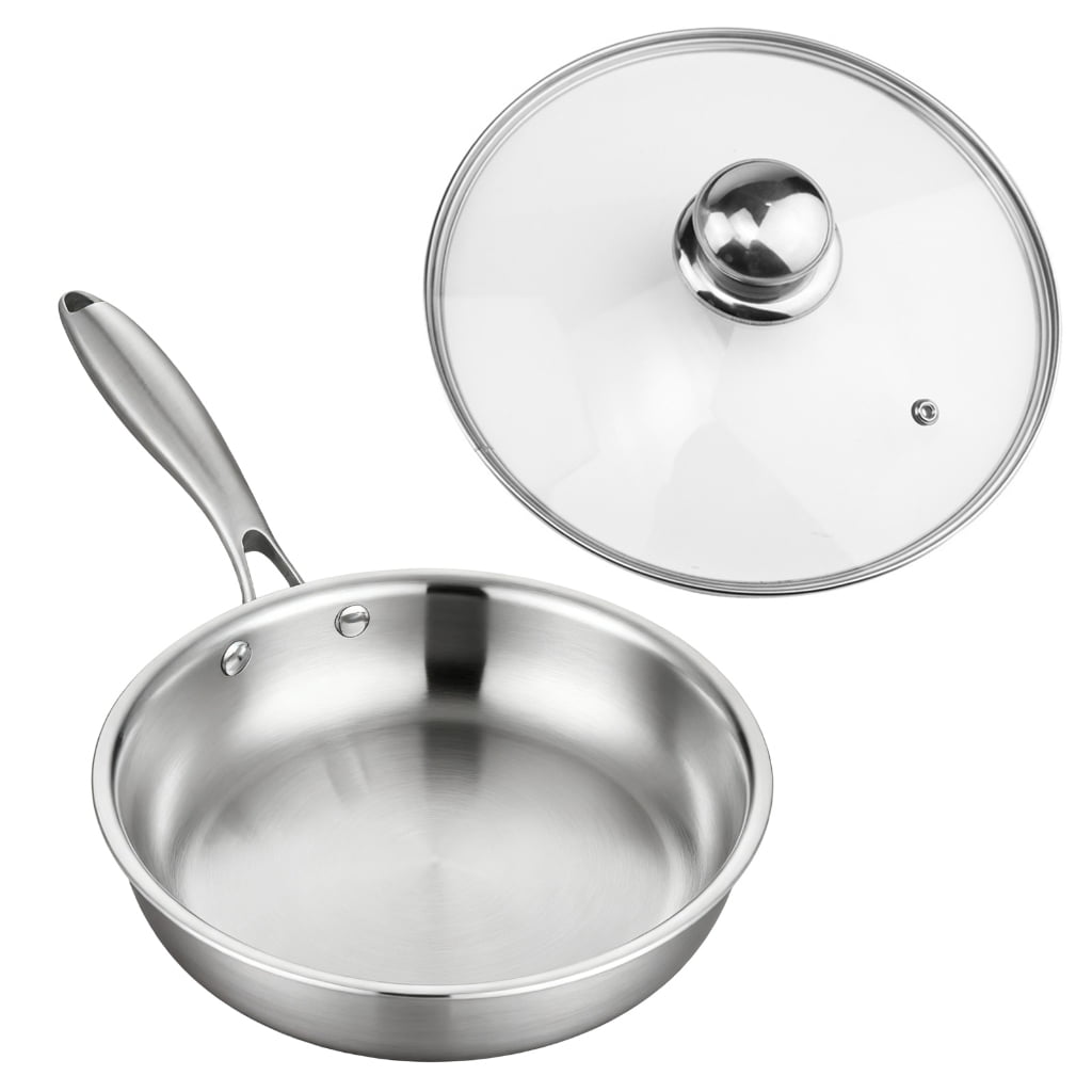 410 Stainless Steel Skillets With Easy Coating And Handle Ergonomic ...