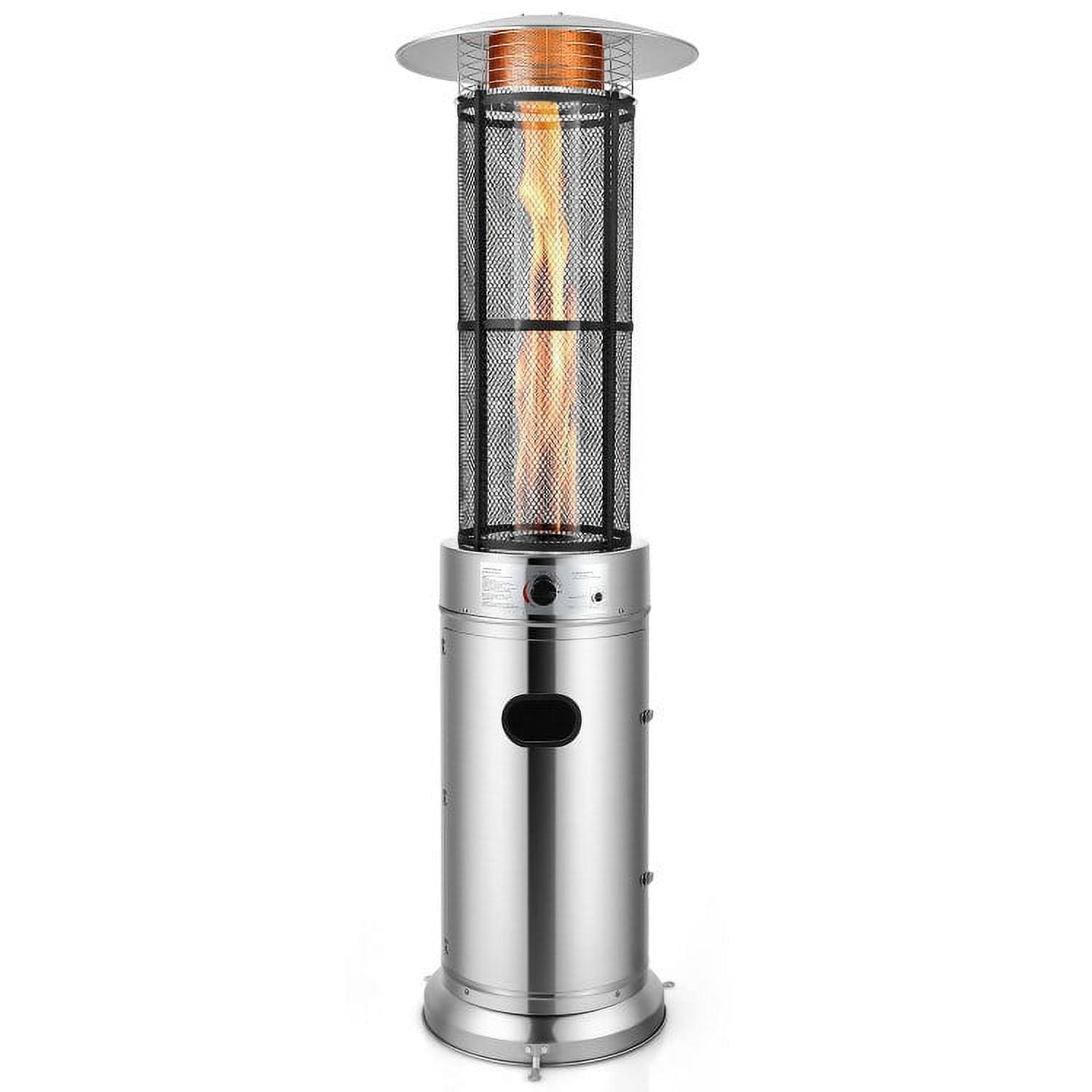 41000 BTU Stainless Steel Round Glass Tube Patio Heaters - Walmart.com