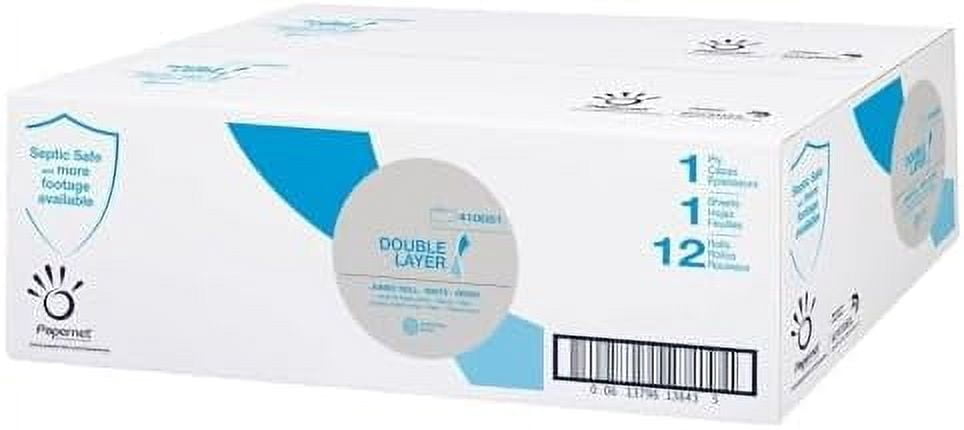 410051 Jumbo Roll Tissue Double Layer, (box of 12 rolls) - Walmart.com