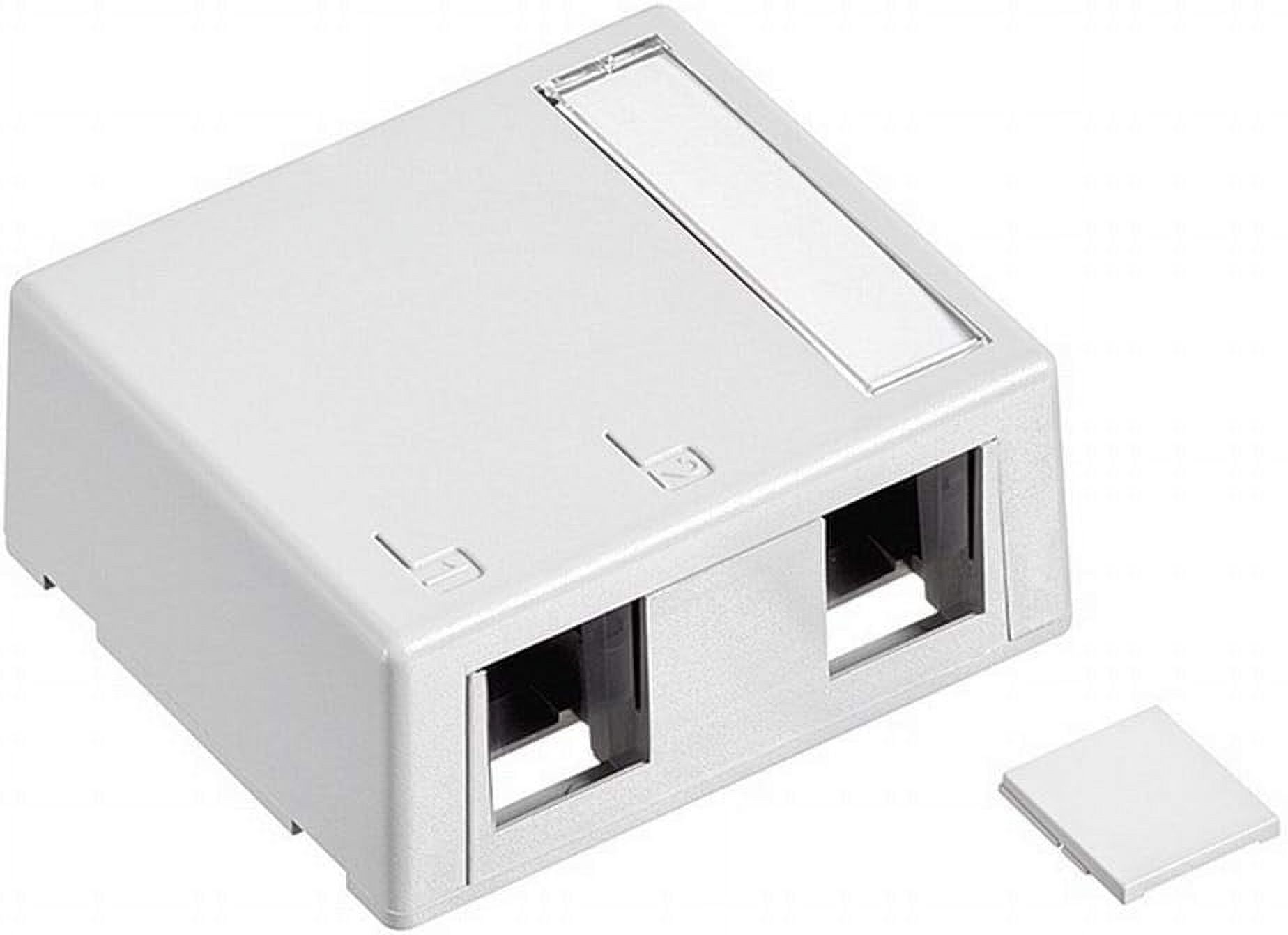 41089-2WP 10 Pack 2-Port Surface-Mount QuickPort Box Plenum Rated ...