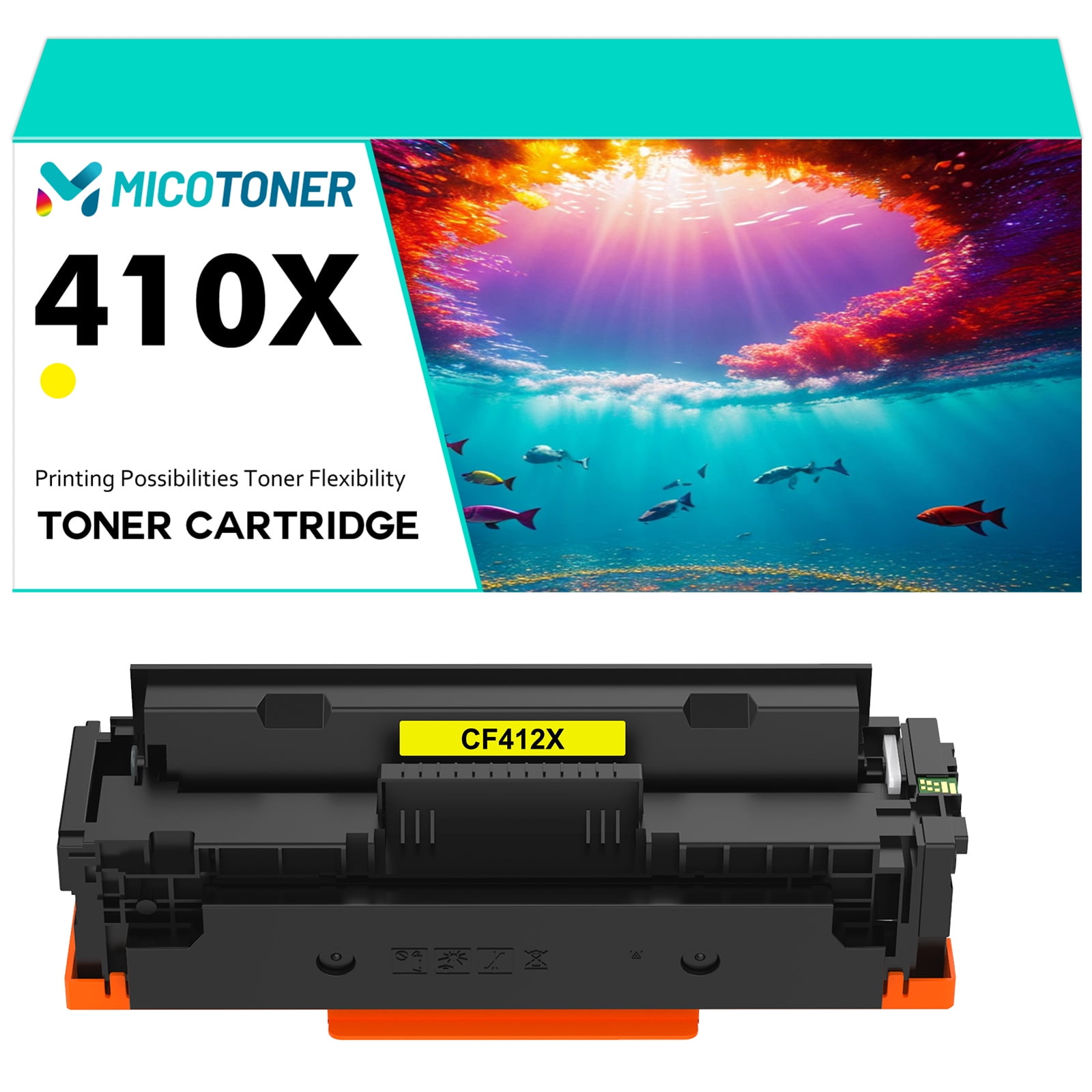 410A 410X | 1-Pack Compatible Toner Cartridge for HP CF412X 410X M452dw ...