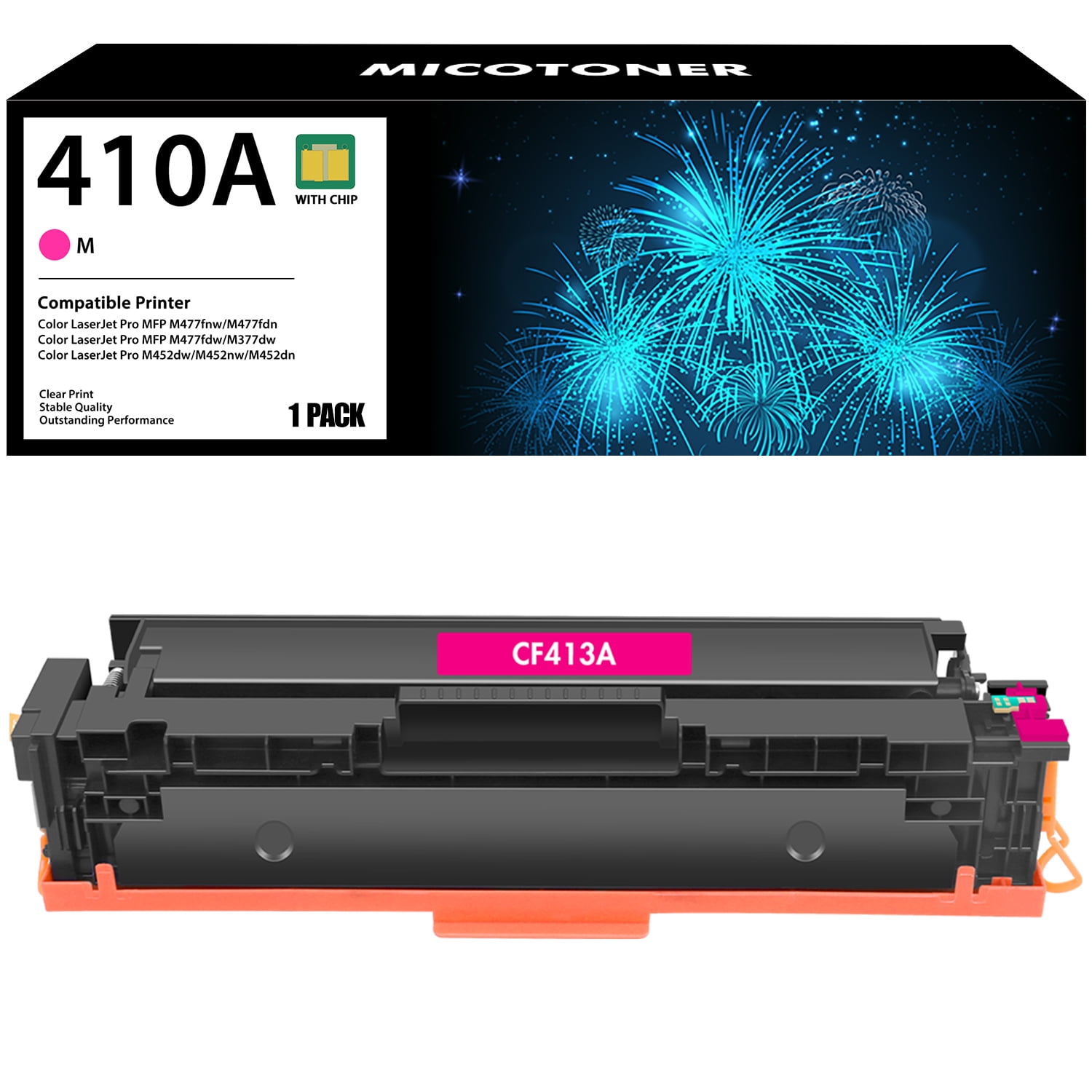 410A 410X Toner Cartridge Compatible for HP 410A CF410A CF410X 410X ...